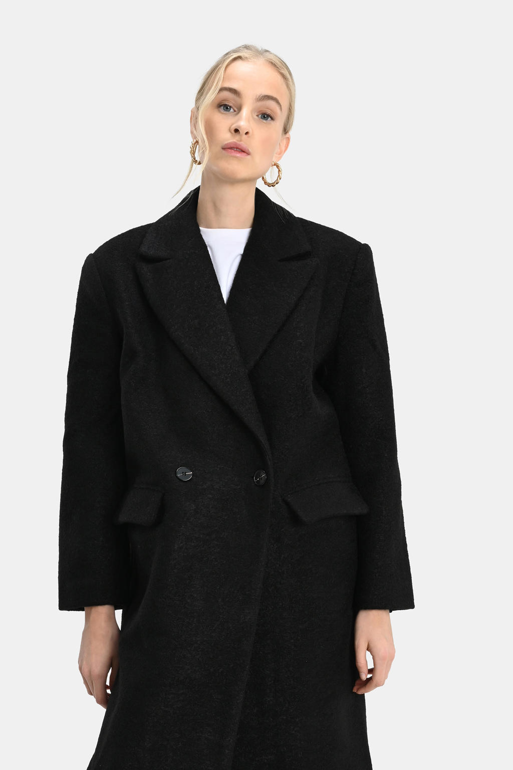 Shoeby coat Shay strong zwart | wehkamp