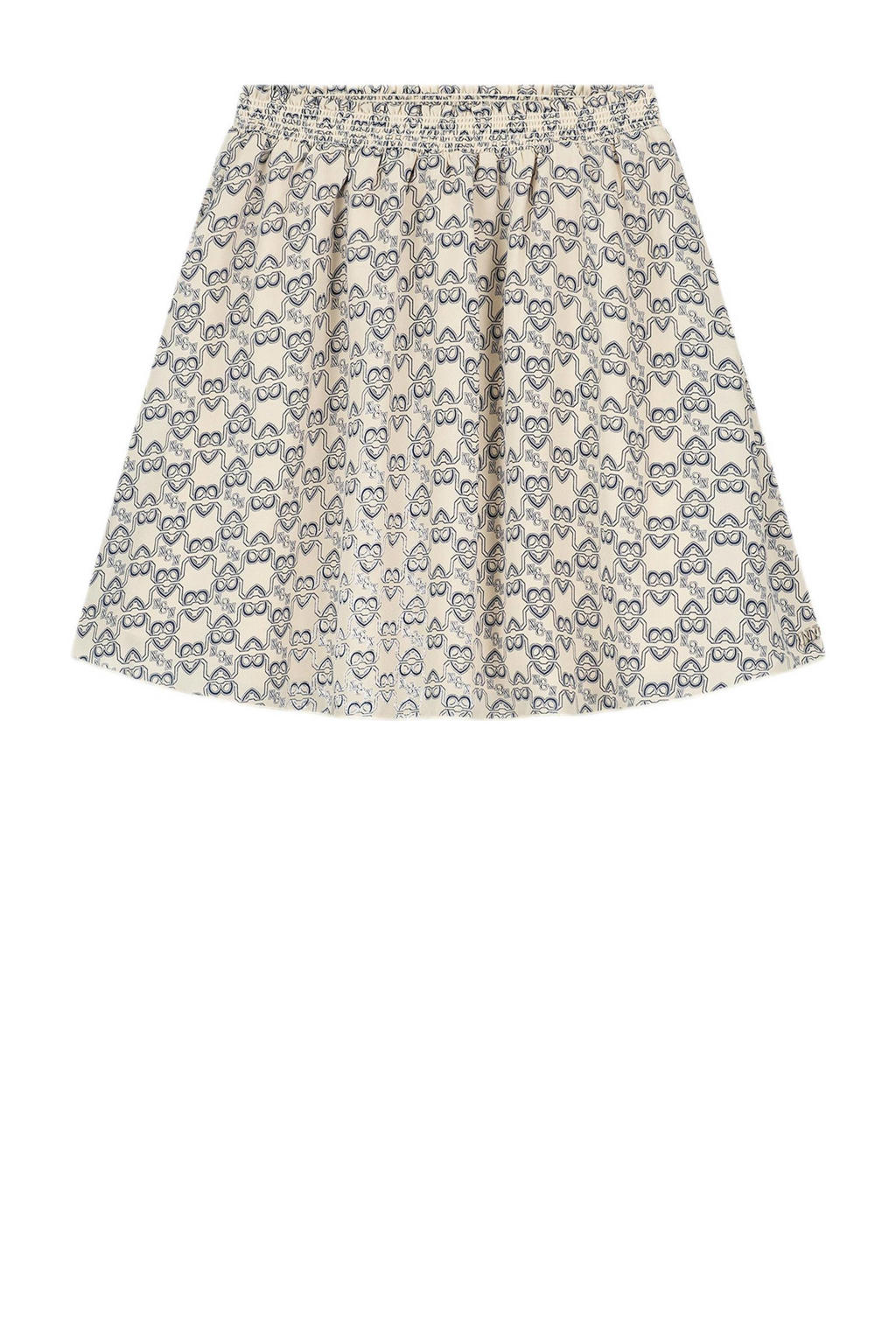 NIK&NIK rok Keeke met all over print en plooien beige | wehkamp