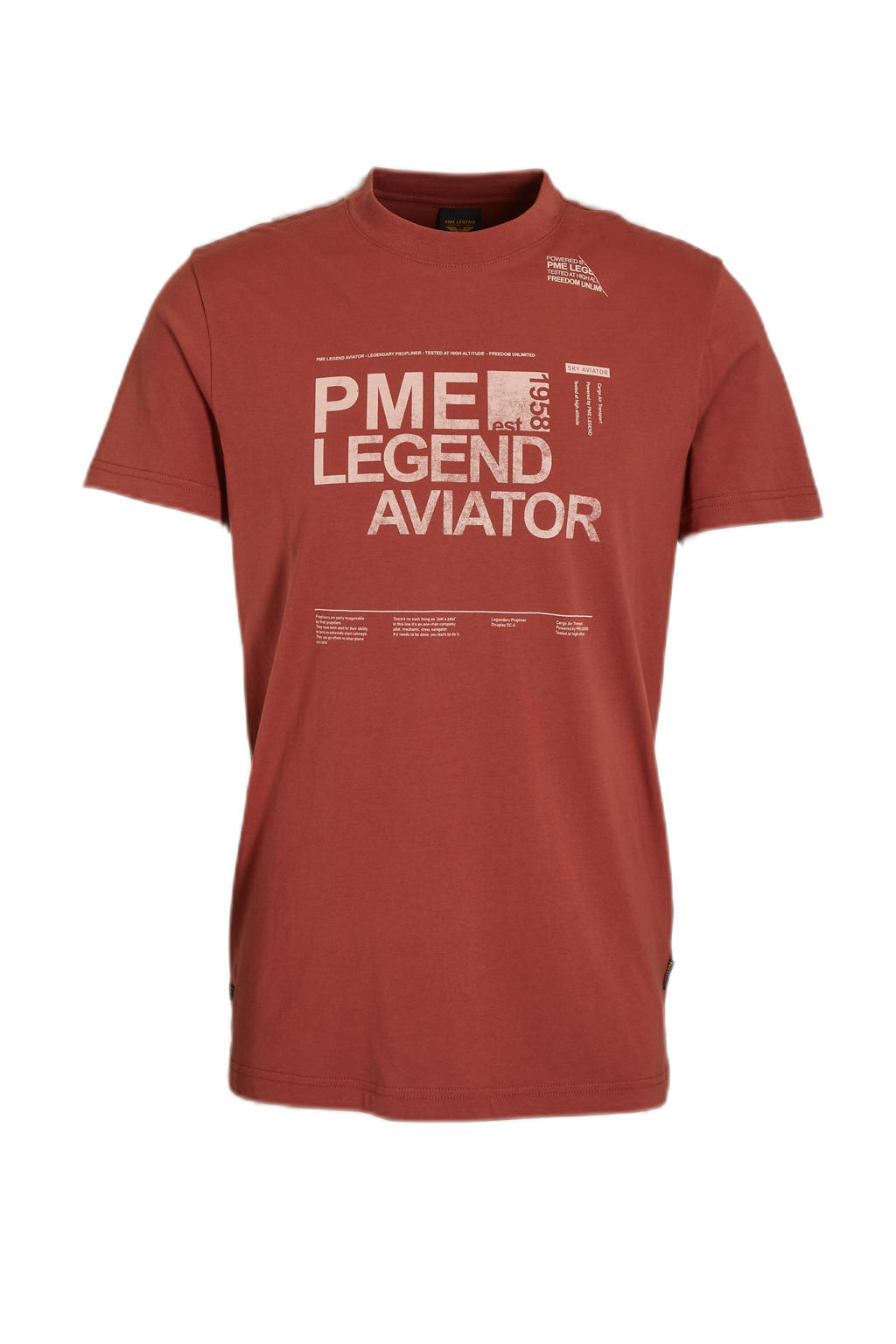 PME Legend T-shirt met logo 8177 henna | wehkamp