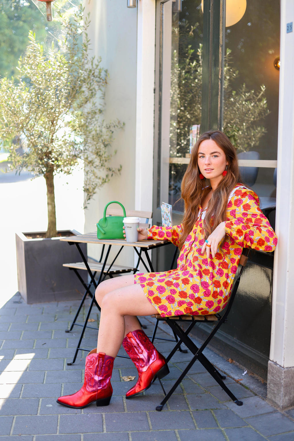 DWRS Brady leren cowboylaarzen roze/rood | wehkamp