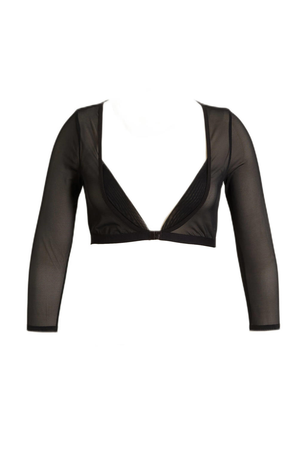 Plaisir +size mesh bolero zwart | wehkamp