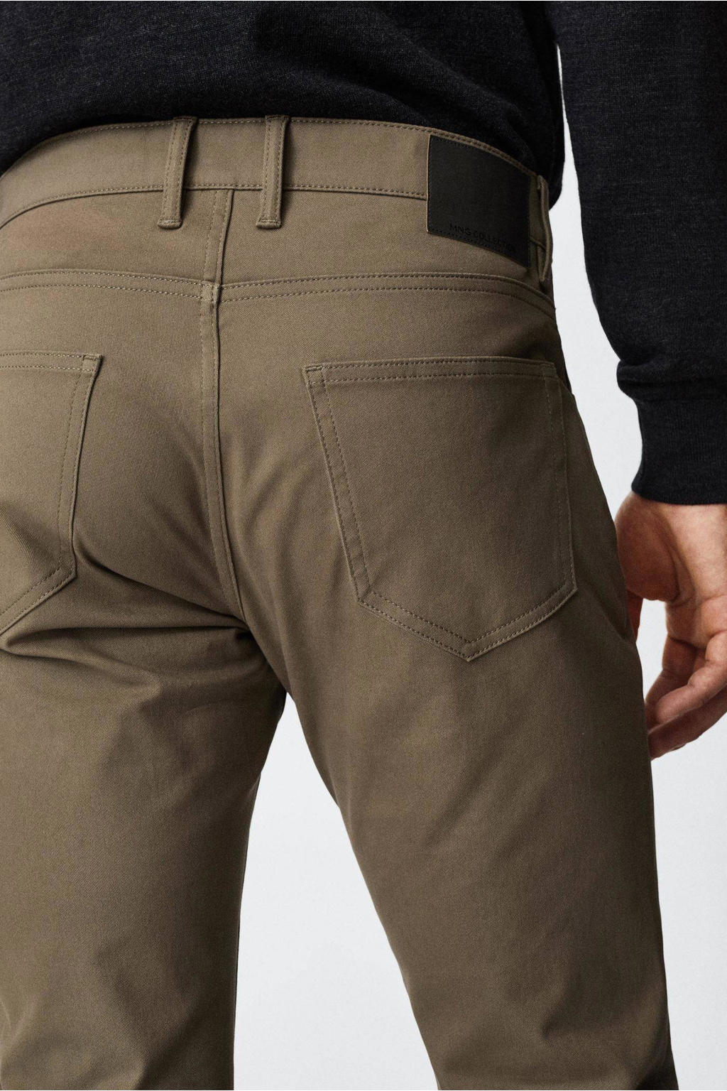 Mango Man slim fit broek bruin | wehkamp