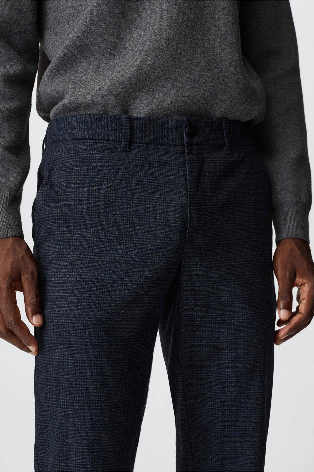 Mango Man slim fit broek marine | wehkamp