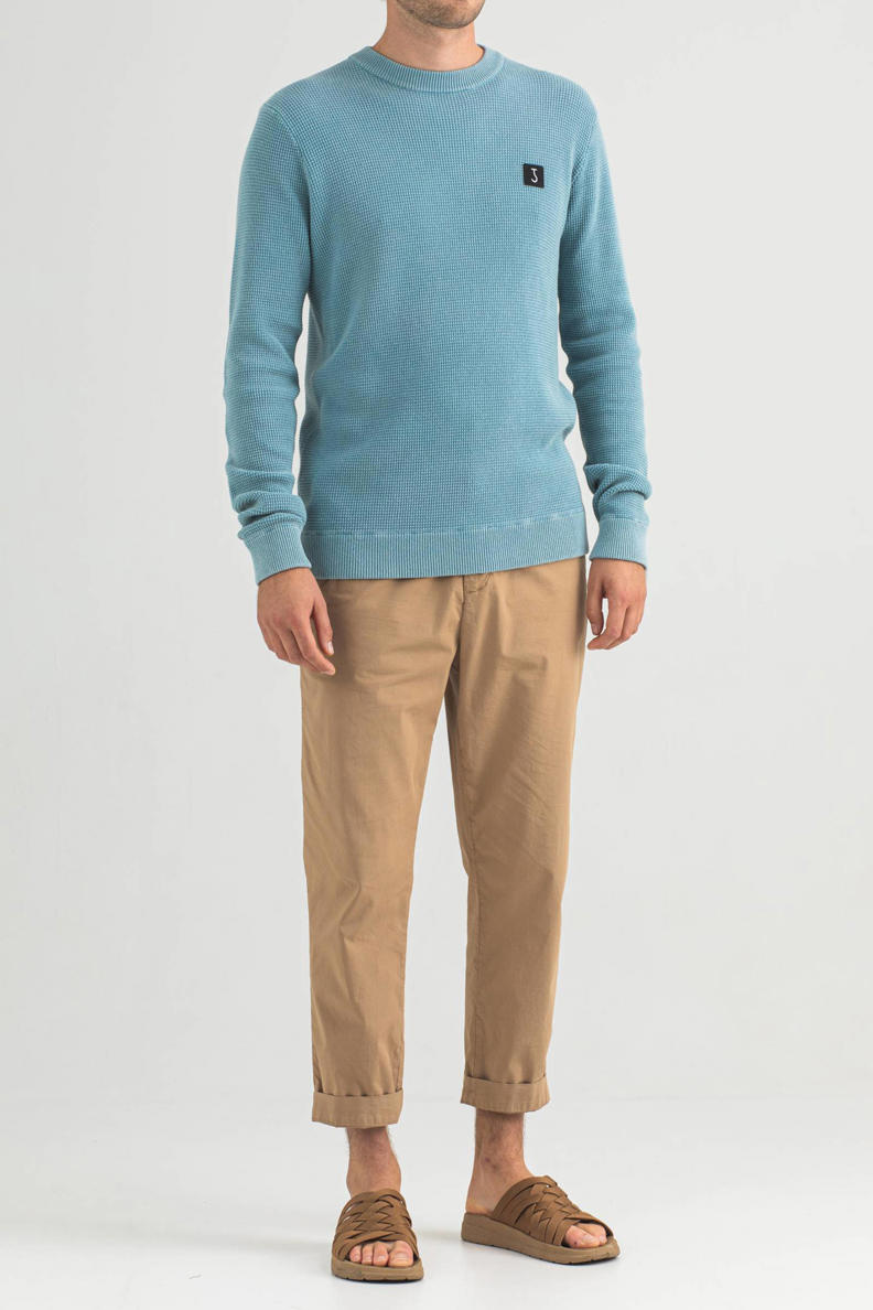 Butcher of Blue trui Square biscay blue | wehkamp