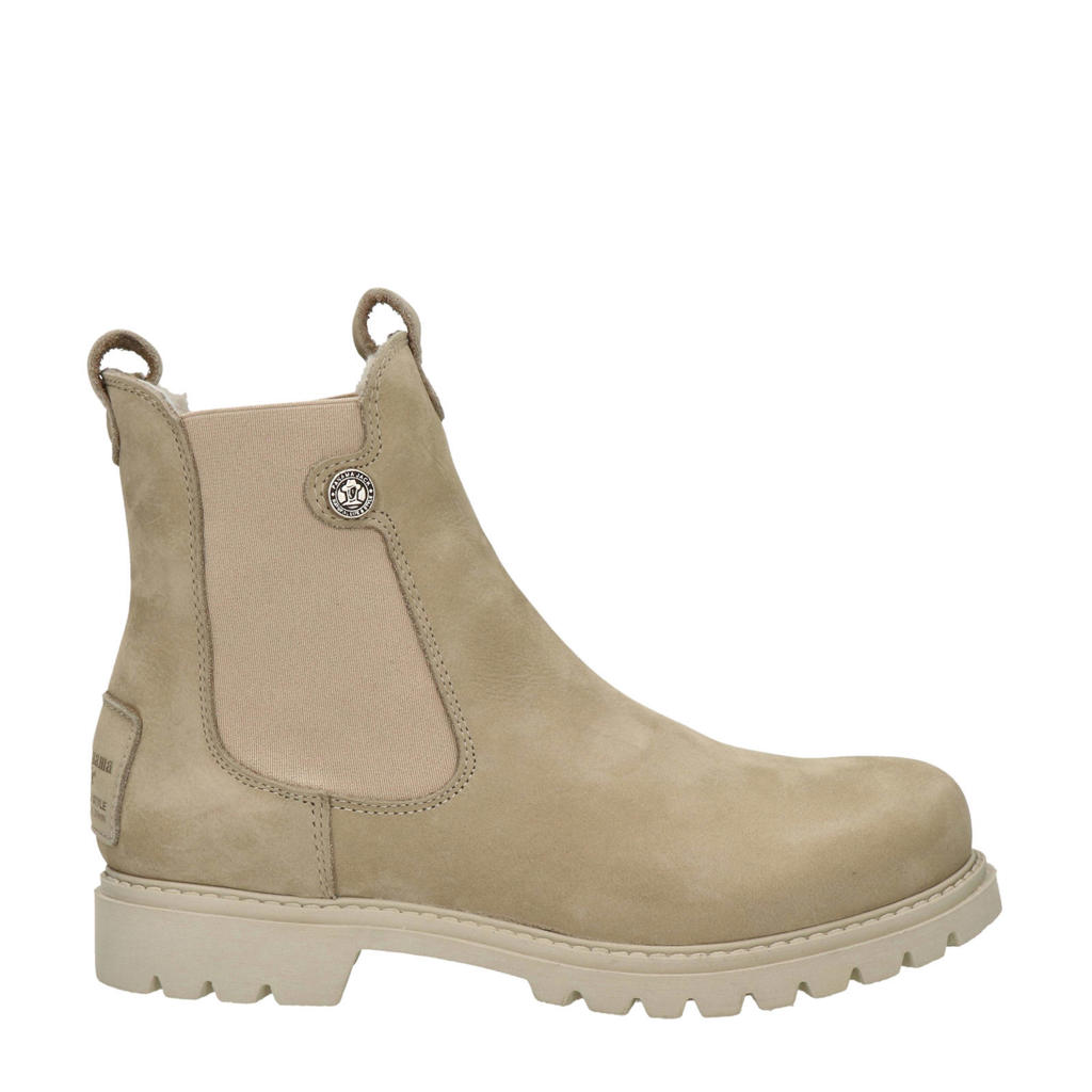 Panama Jack Francesca Igloo nubuck chelsea boots beige | wehkamp