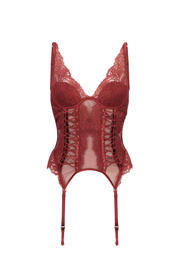 Hunkemöller Noir voorgevormde bustier Mathilde donkerrood | wehkamp