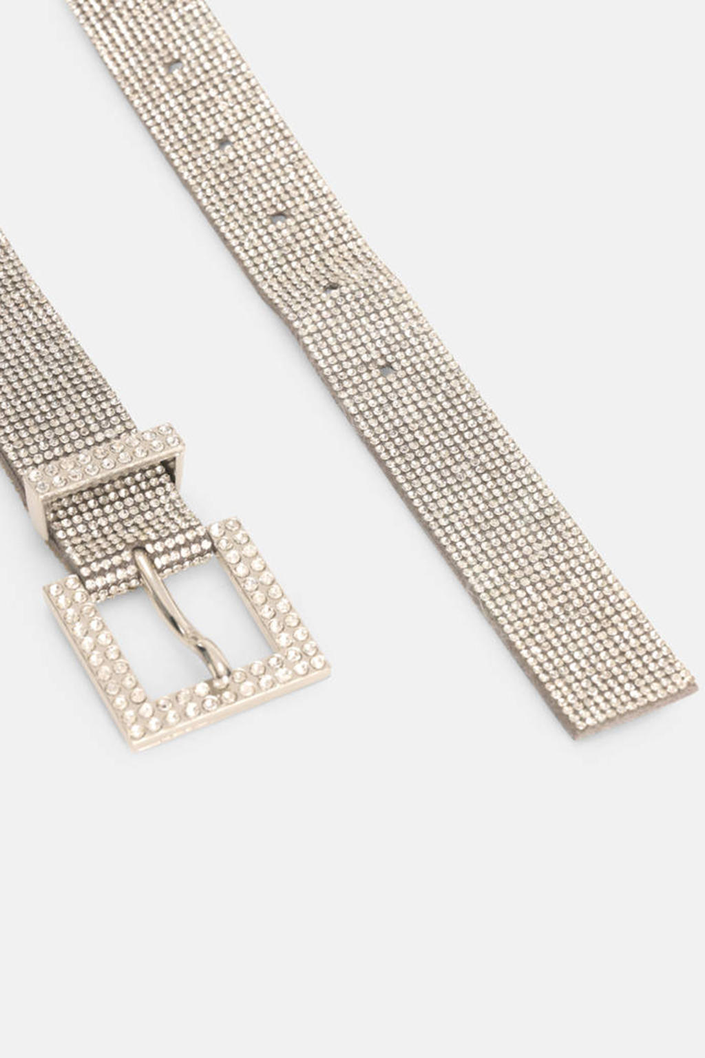 Shoeby riem met strass steentjes zilverkleurig | wehkamp