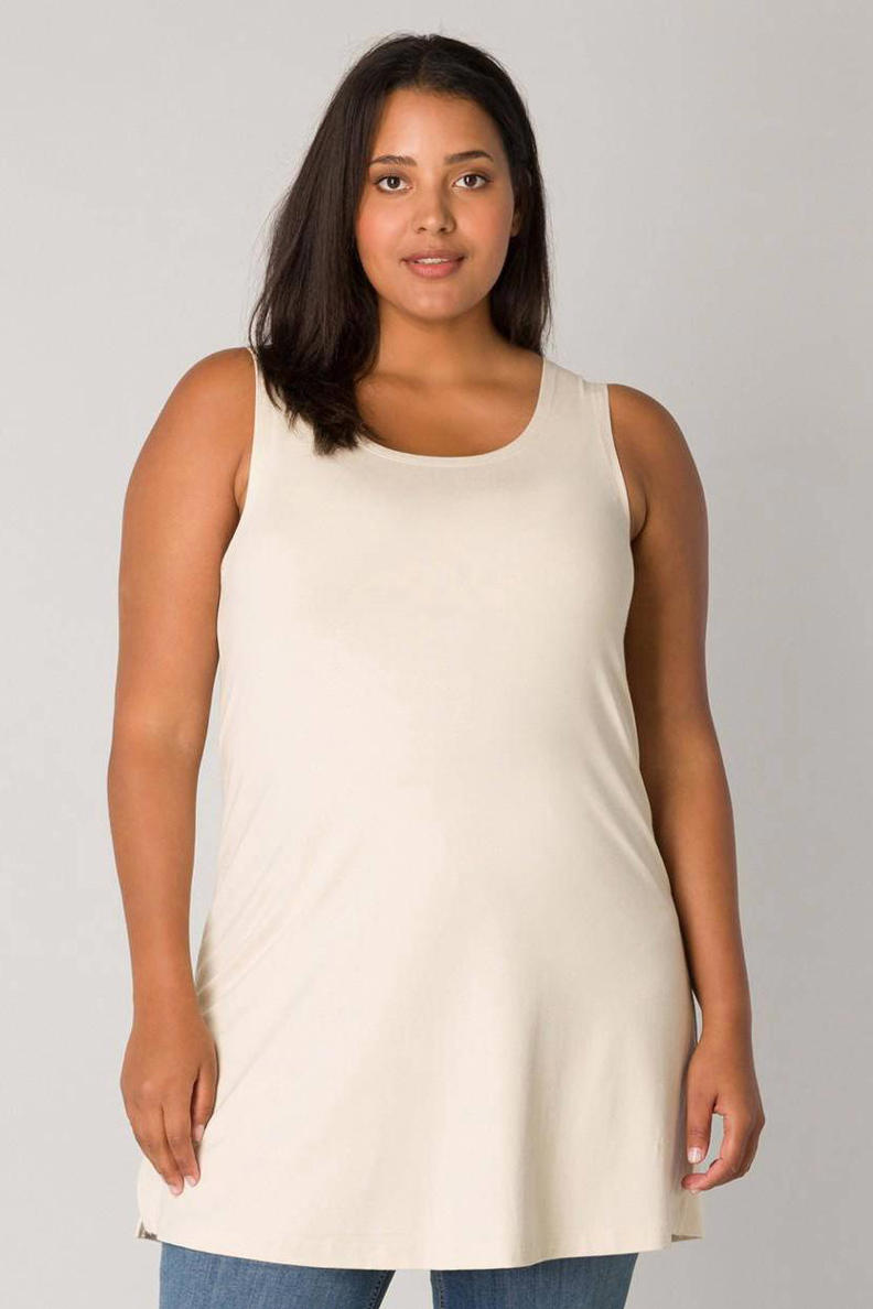 Base Level Curvy singlet beige | wehkamp