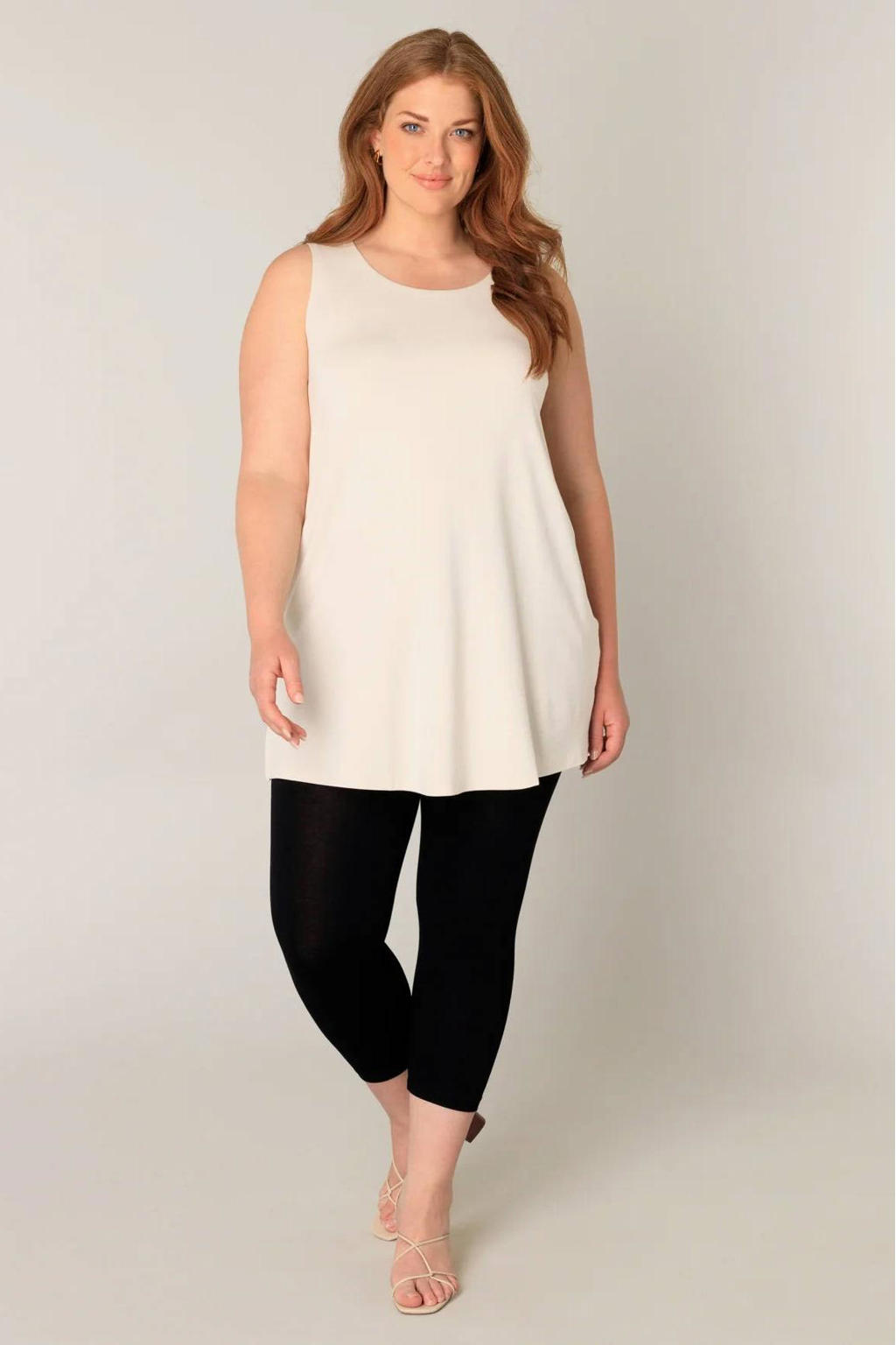 Base Level Curvy singlet beige | wehkamp