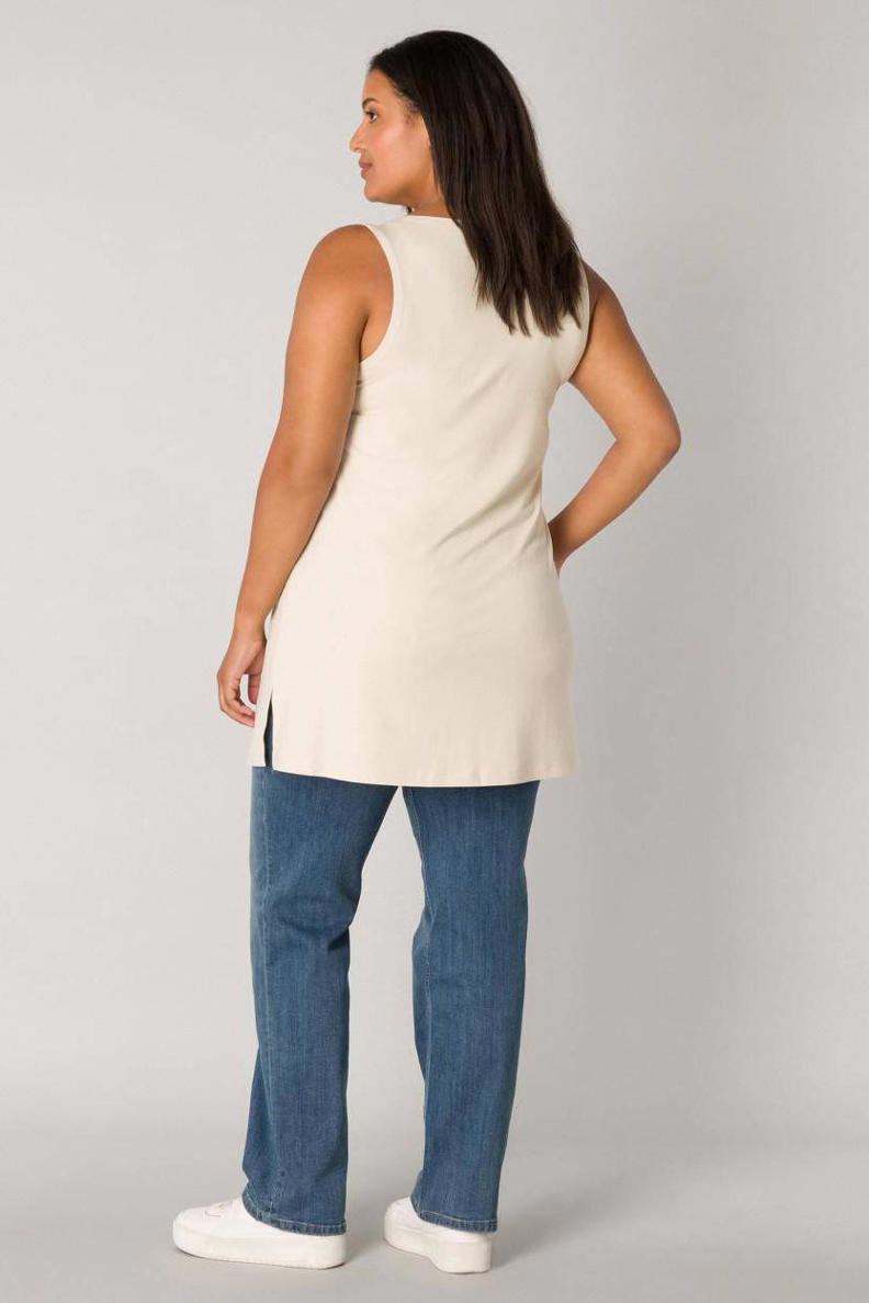 Base Level Curvy singlet beige | wehkamp