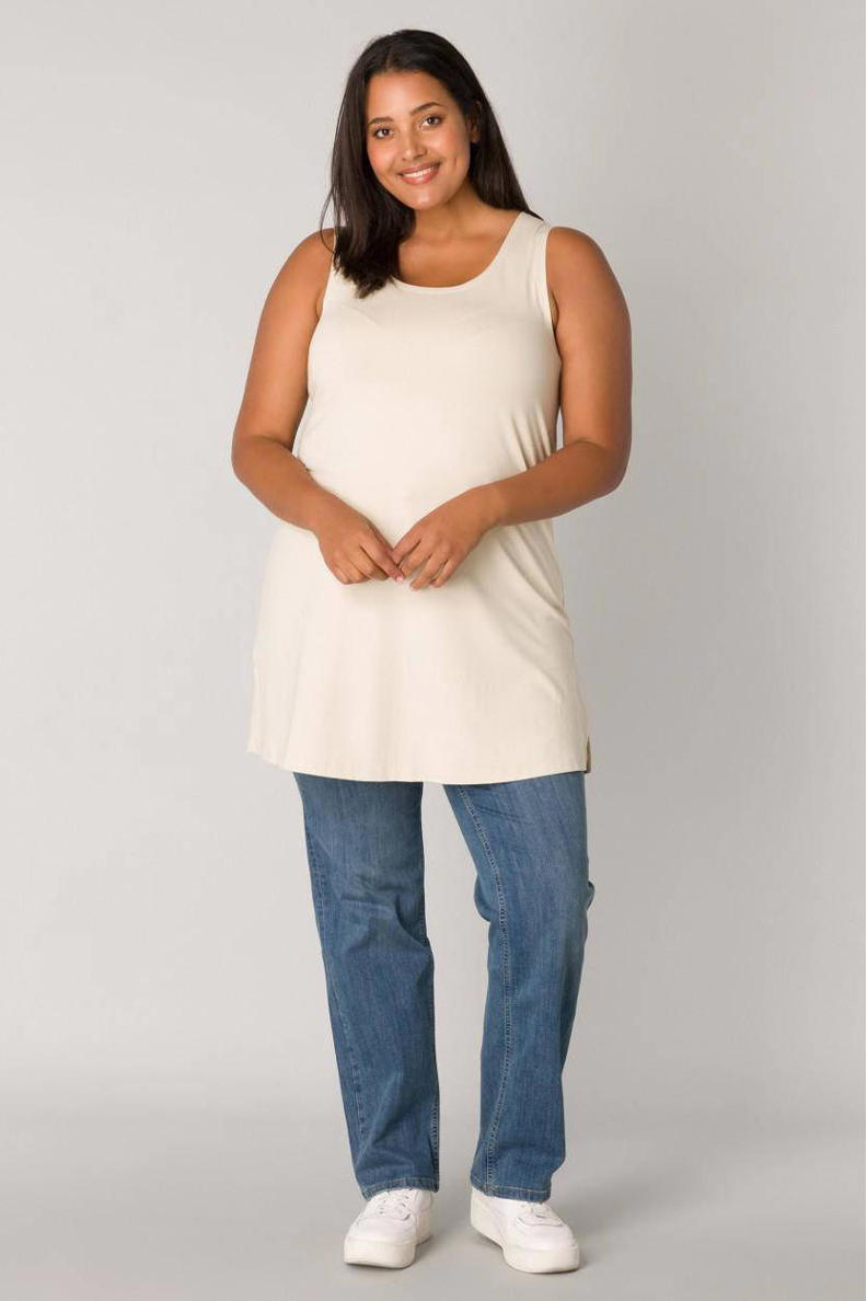Base Level Curvy singlet beige | wehkamp