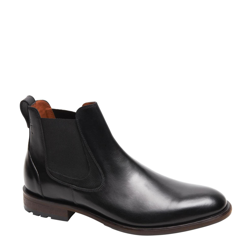 Van Lier Henry leren chelsea boots zwart | wehkamp