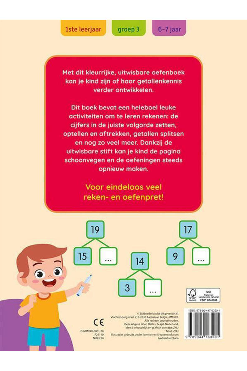 Oefenpret met uitwisbare stift - Ik leer rekenen | wehkamp