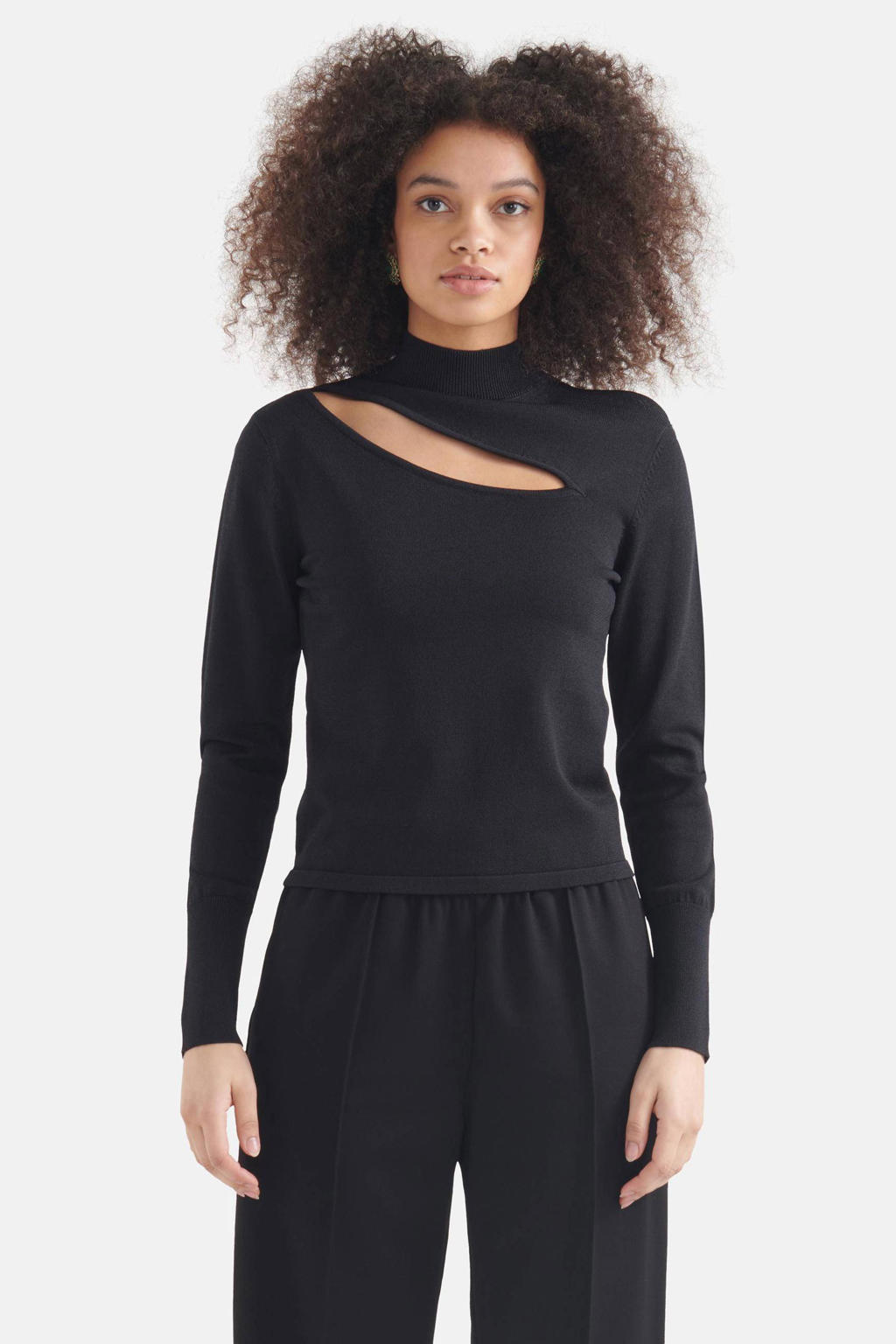 Shoeby top CUT OUT met open detail zwart | wehkamp