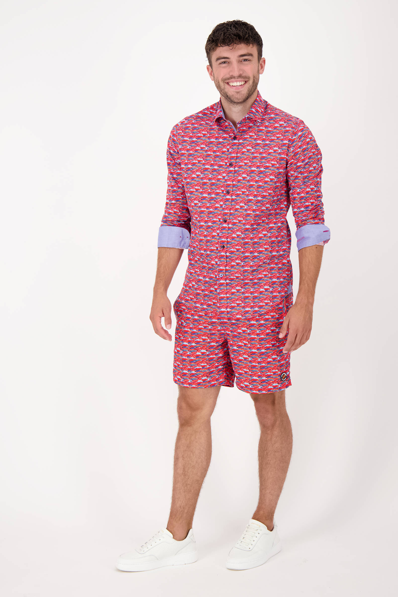 A fish named Fred zwemshort Fish Ruby rood/multi | wehkamp