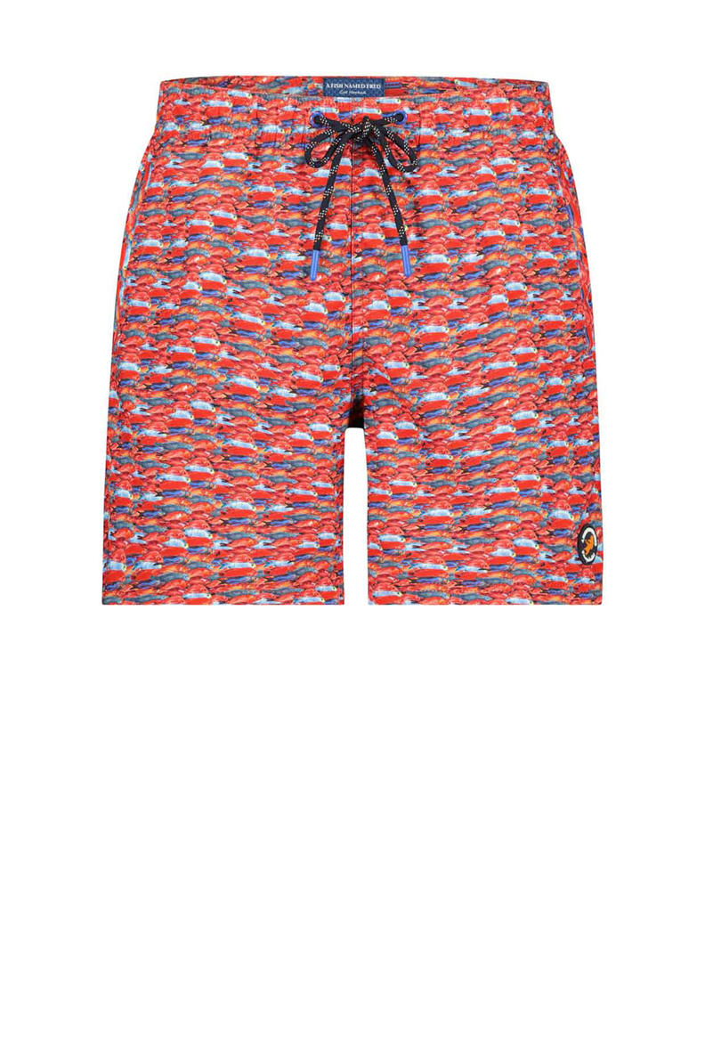 A fish named Fred zwemshort Fish Ruby rood/multi | wehkamp