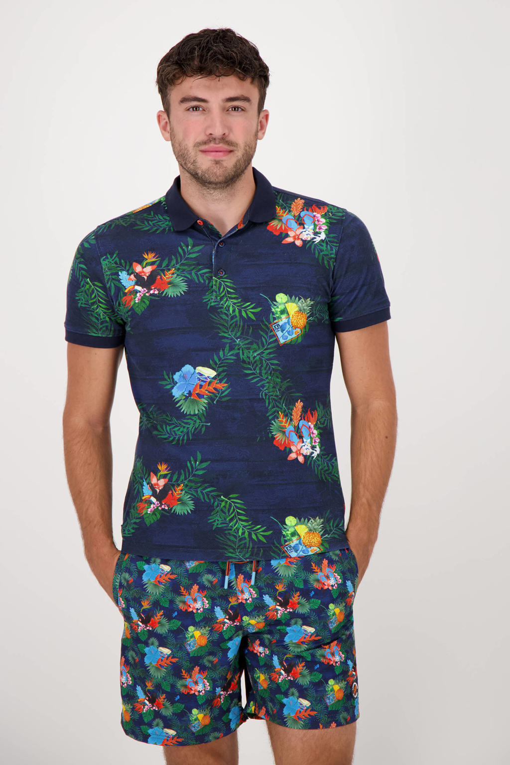 A fish named Fred zwemshort Leafs Story donkerblauw | wehkamp