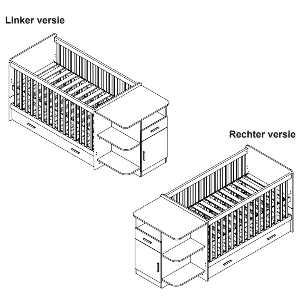 Cabino meegroei ledikant met lade Sydney (70x140 cm) | wehkamp