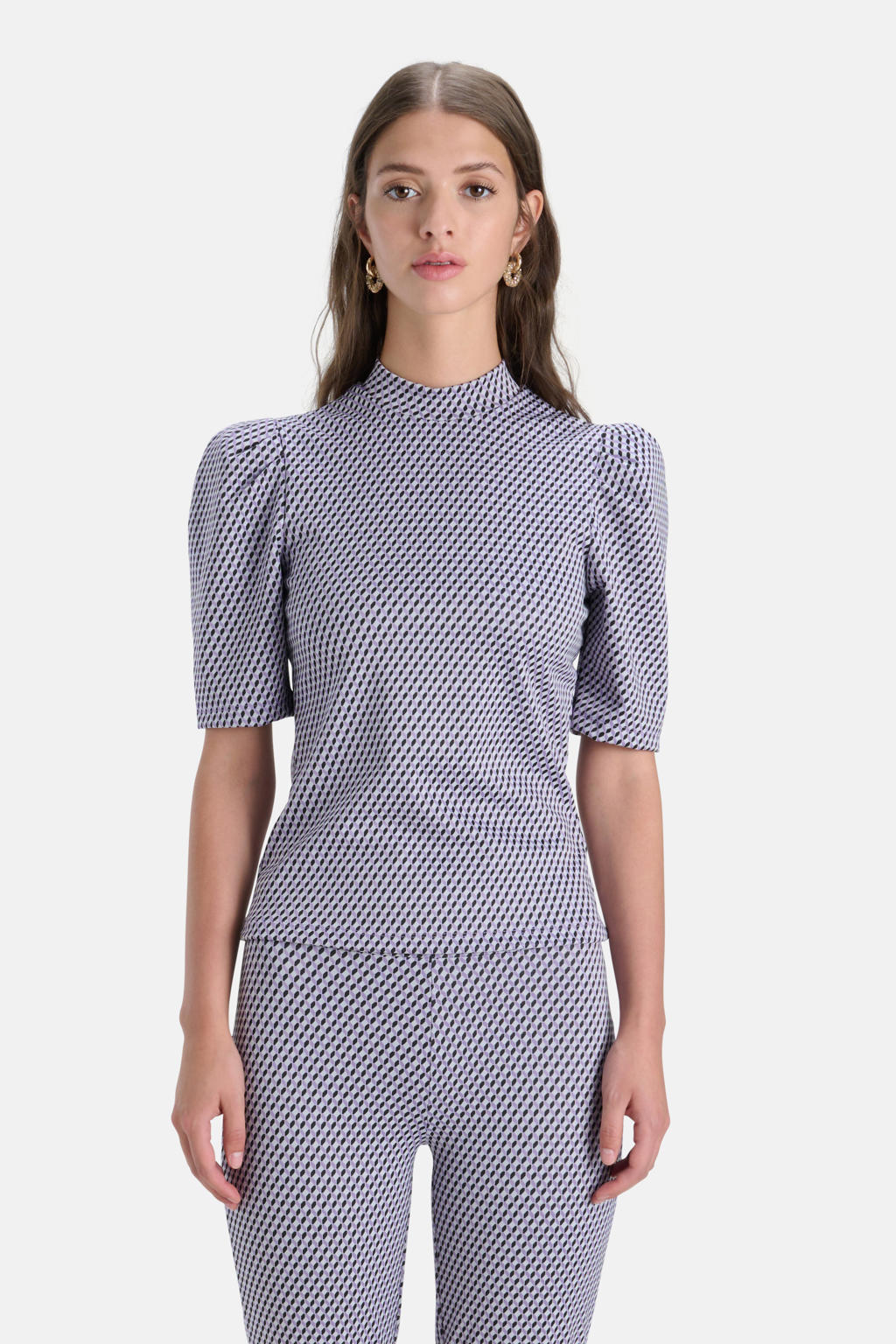 Shoeby top Dayna met all over print paars | wehkamp