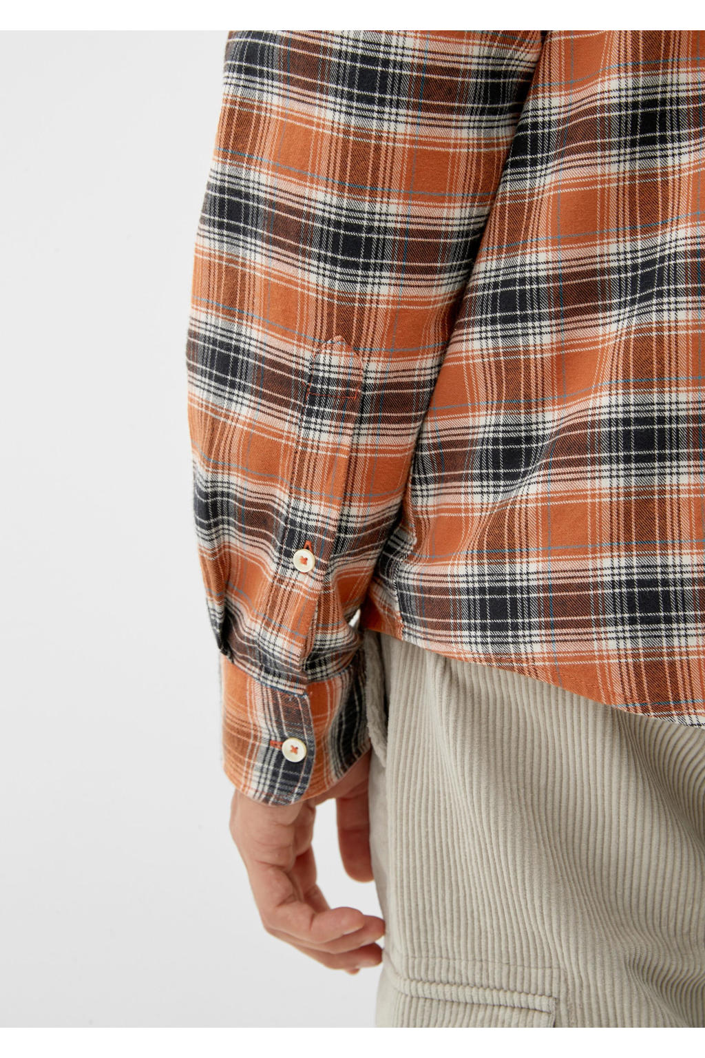 s.Oliver geruit regular fit overhemd oranje/zwart | wehkamp