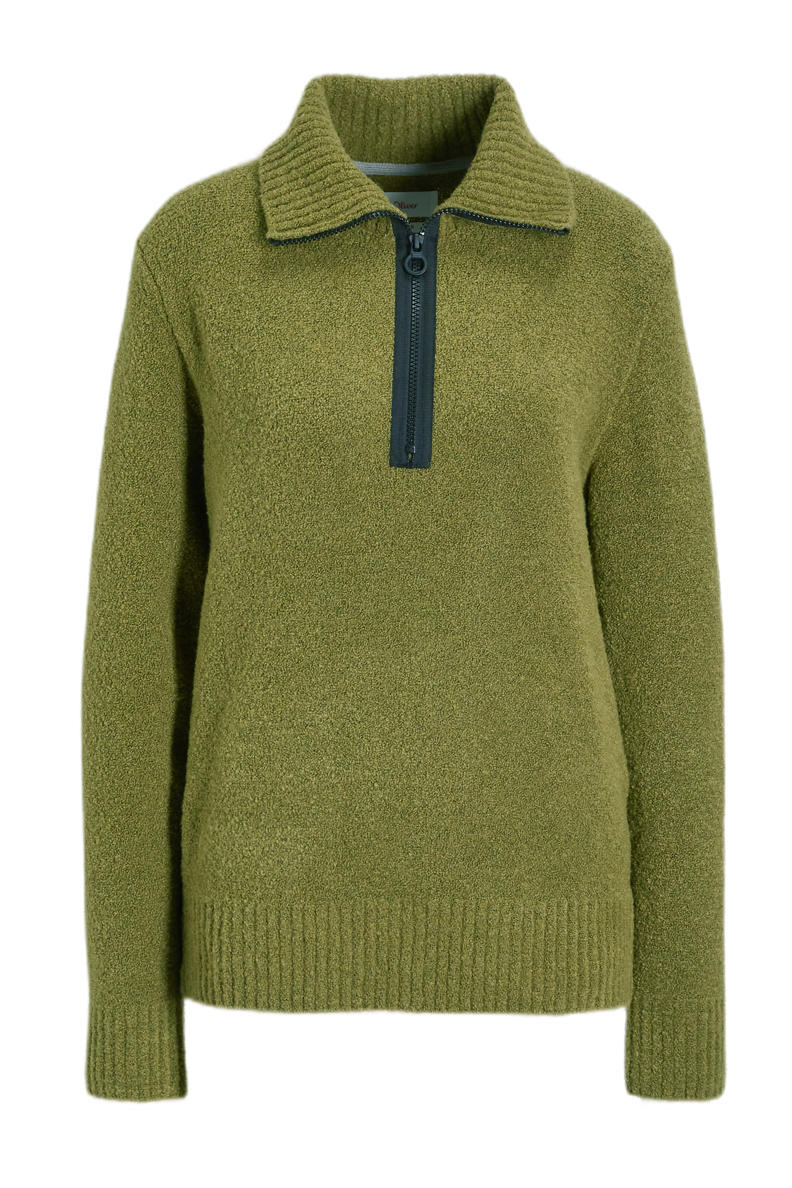 s.Oliver schipperstrui met wol groen | wehkamp