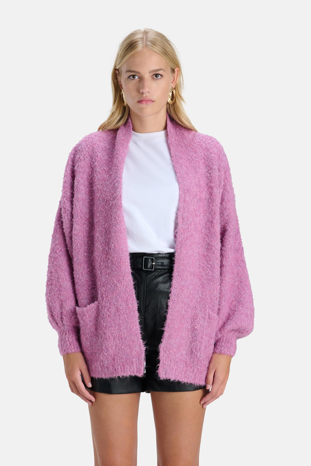 Shoeby vest FRINGE van polyester lila | wehkamp