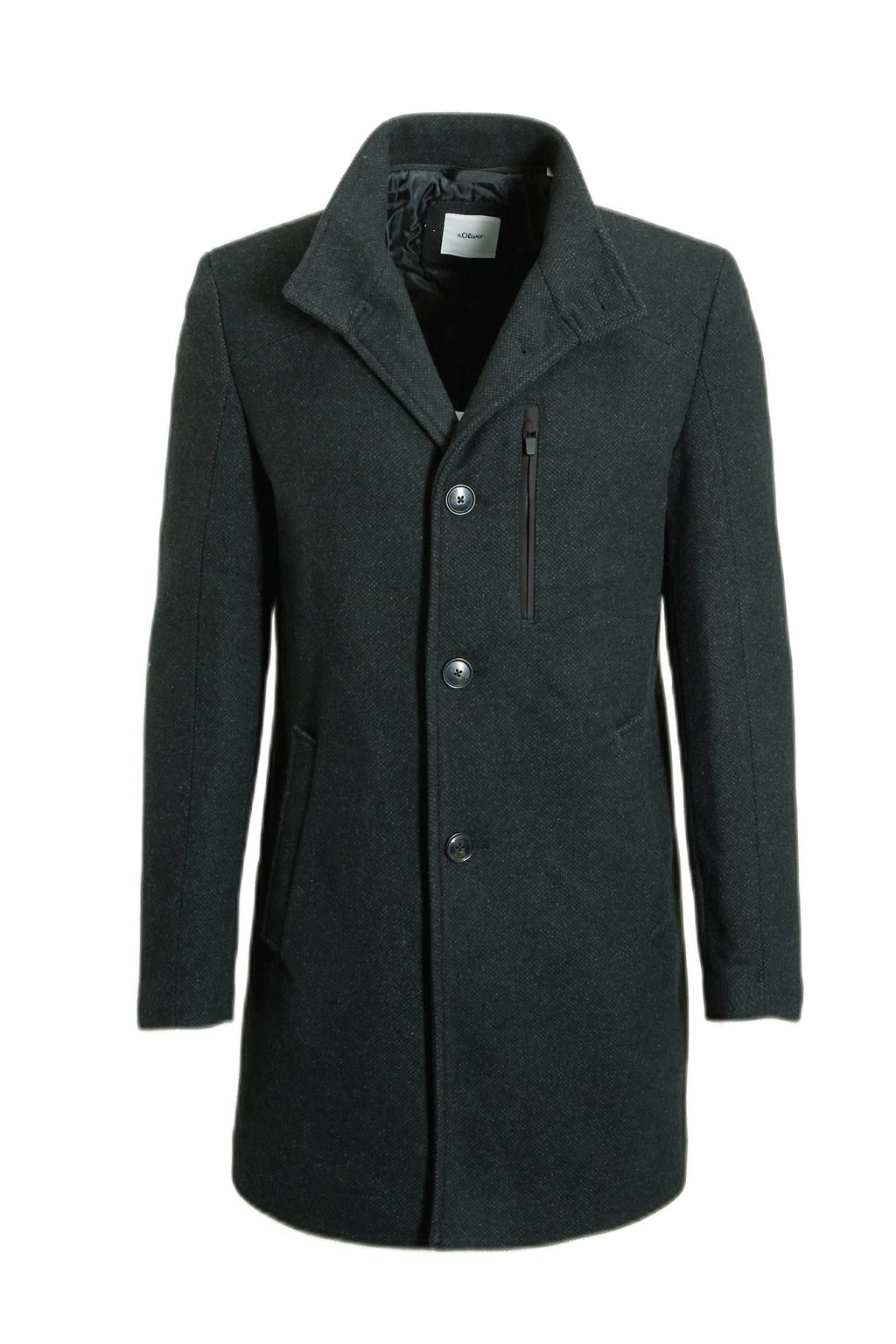 s.Oliver BLACK LABEL jas met wol antraciet | wehkamp