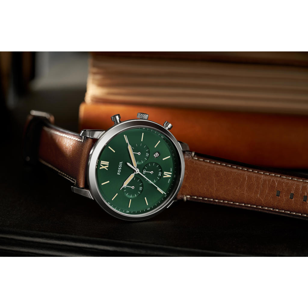 Fossil Horloge Fs5963 Neutra Chrono Zilverkleurig Wehkamp