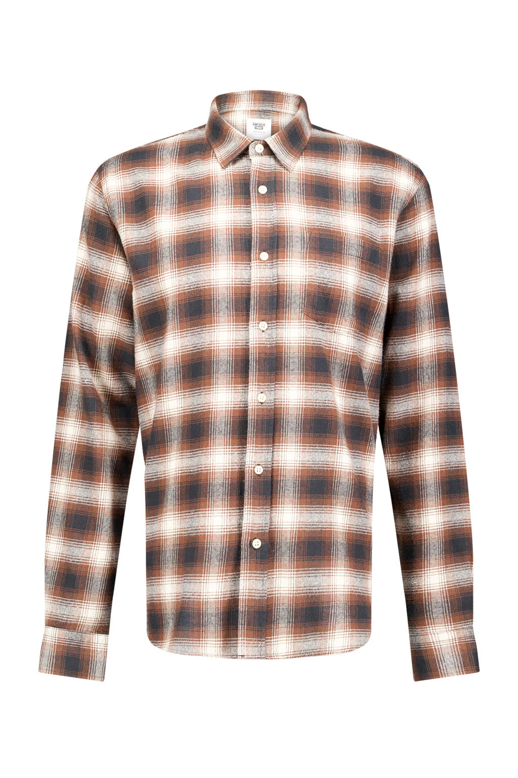 America Today geruit regular fit overhemd chestnut | wehkamp