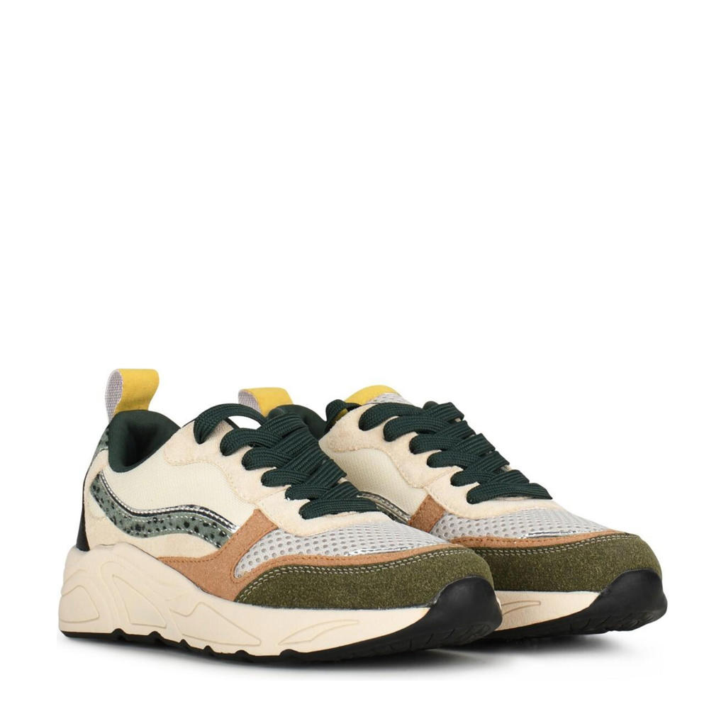 POSH by Poelman leren sneakers groen | wehkamp