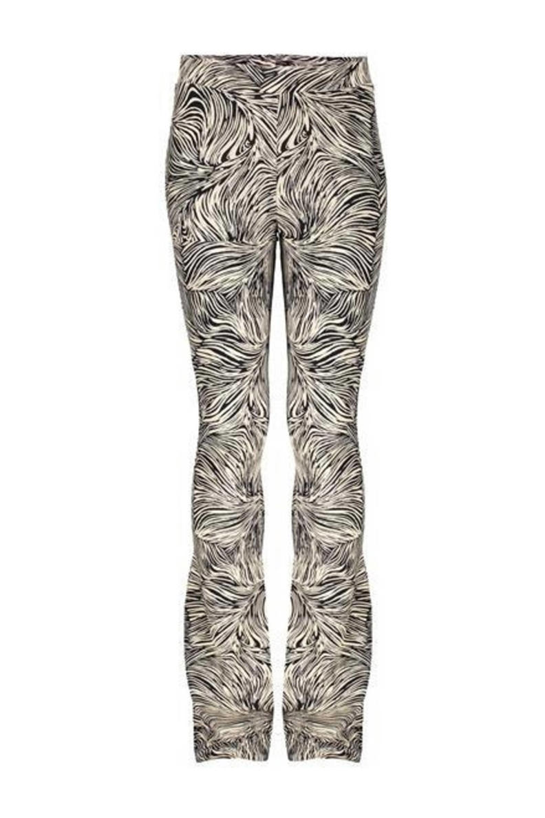 Geisha flared broek met dierenprint zwart | wehkamp