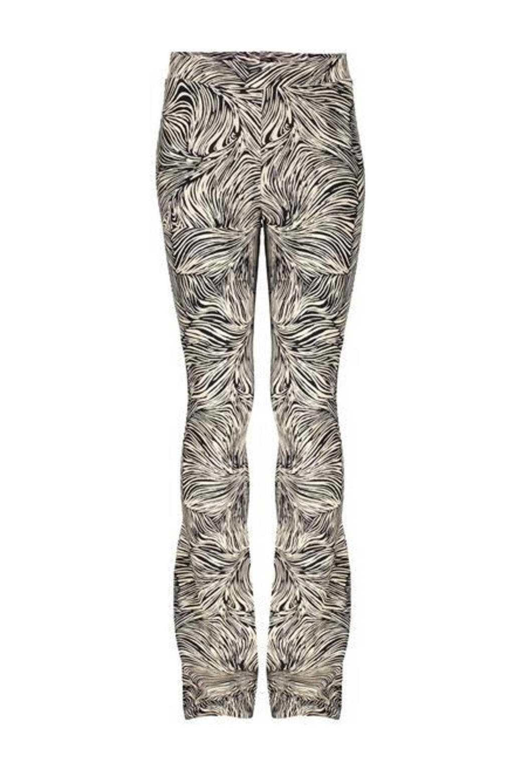 Geisha flared broek met dierenprint zwart | wehkamp