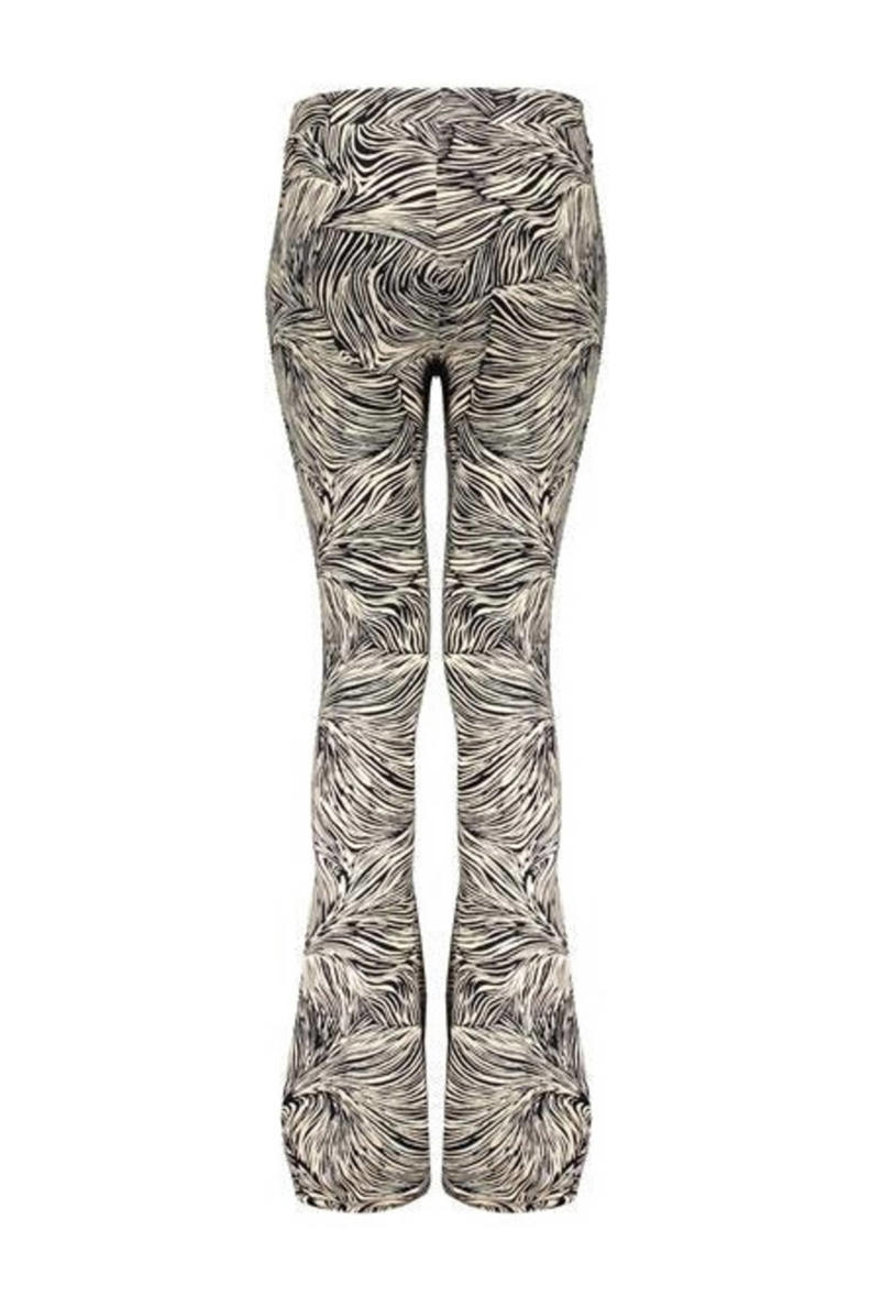 Geisha flared broek met dierenprint zwart | wehkamp