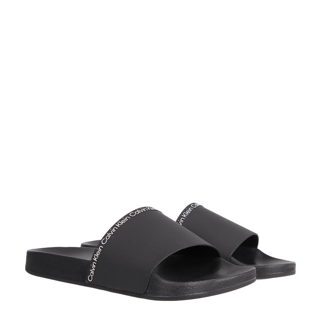 Calvin Klein Pool Slide badslippers zwart | wehkamp