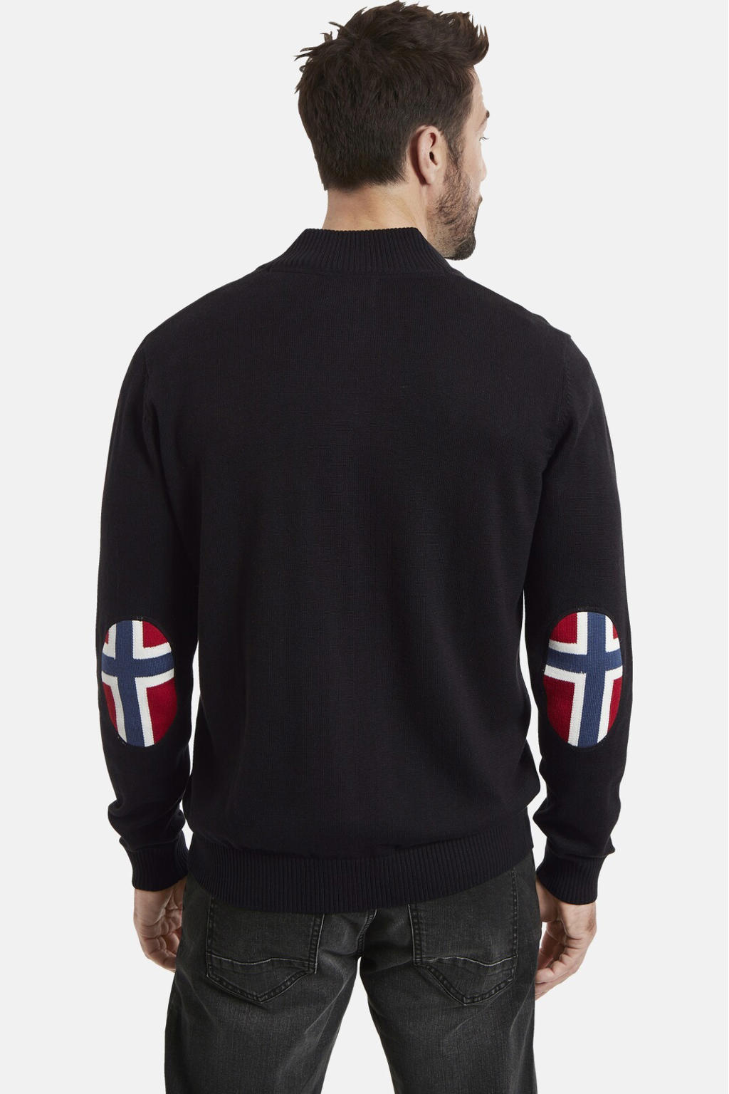 Jan Vanderstorm vest HEMMING Plus Size met patches zwart | wehkamp