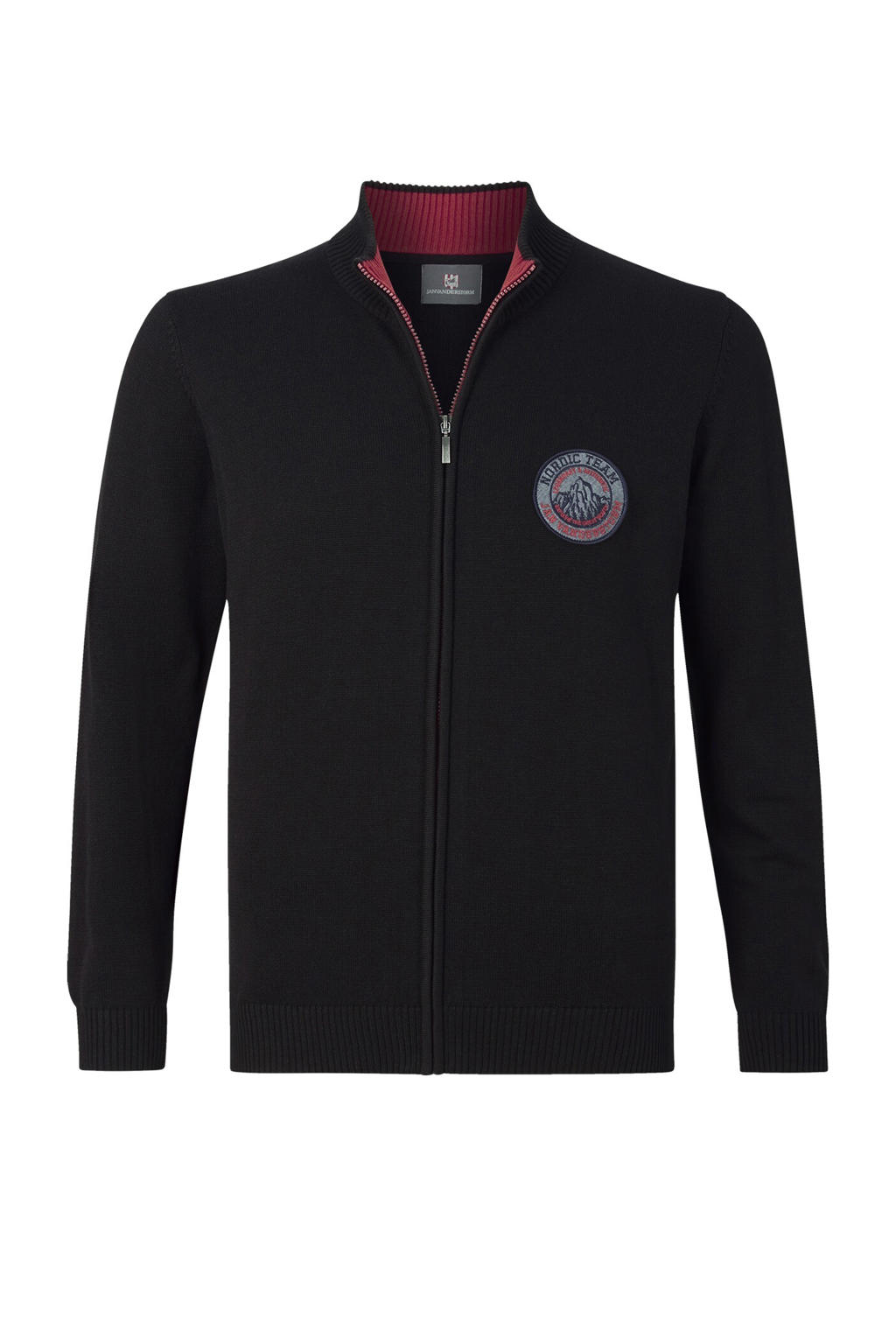 Jan Vanderstorm vest HEMMING Plus Size met patches zwart | wehkamp