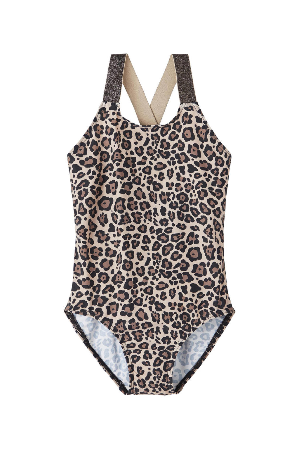 NAME IT KIDS badpak NKFZELEO beige/bruin | wehkamp