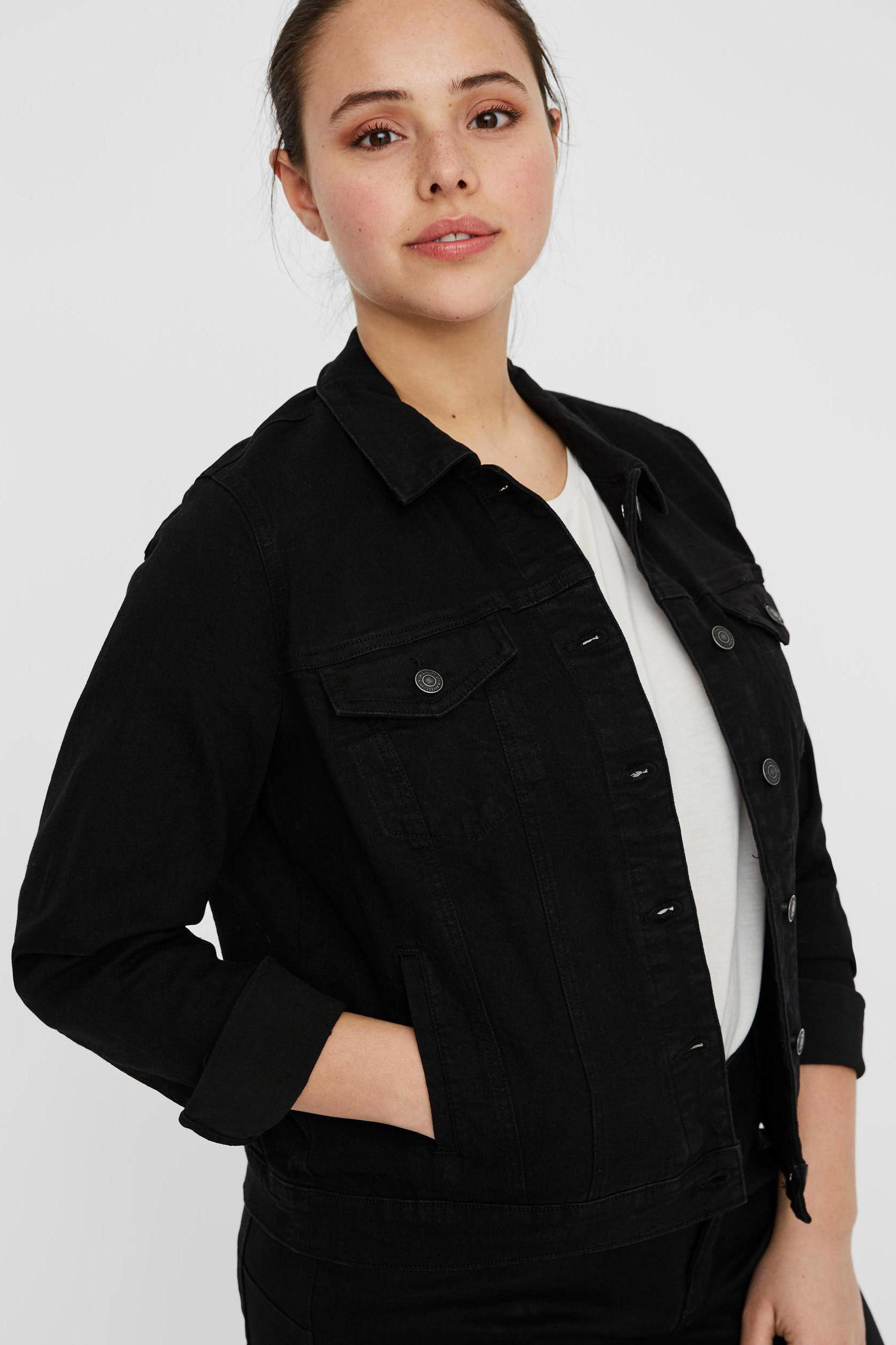 VERO MODA CURVE spijkerjasje zwart | wehkamp