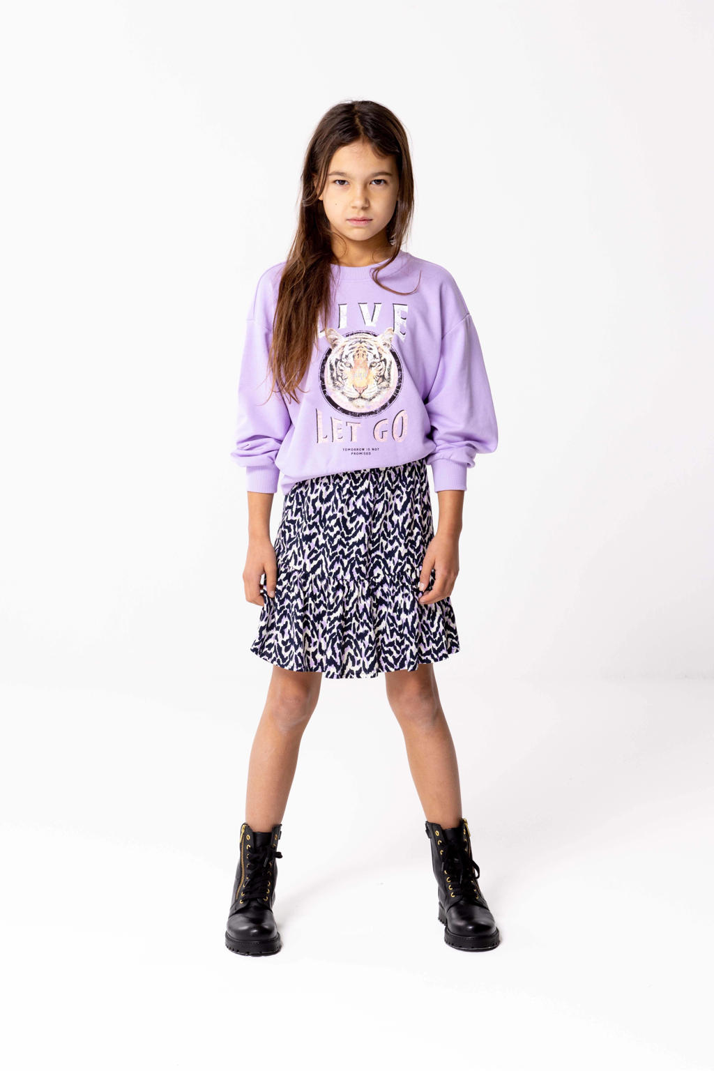 KIDS ONLY GIRL sweater KOGFANCY met printopdruk lila | wehkamp
