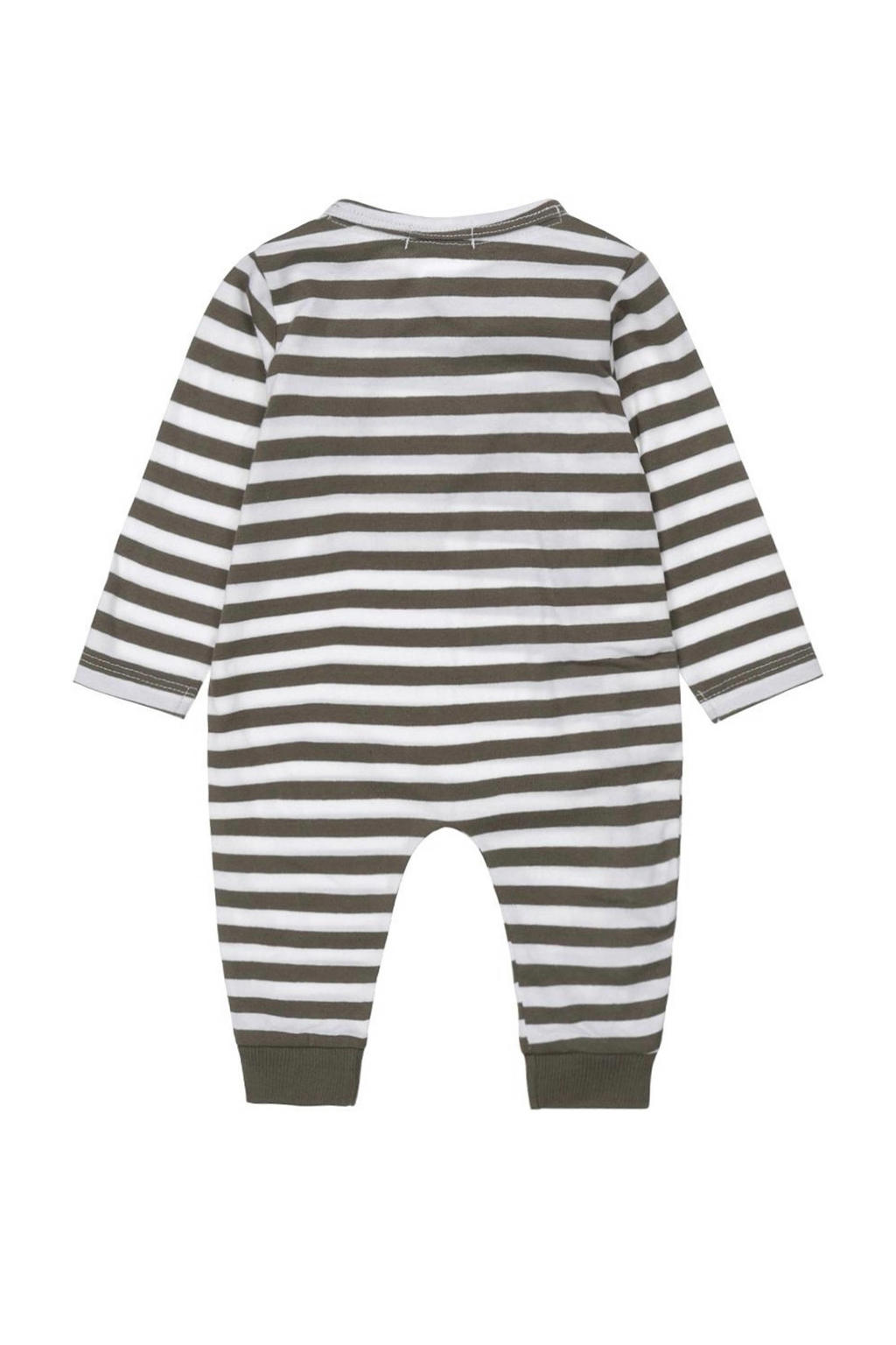 Dirkje baby gestreept boxpak groen/wit | wehkamp