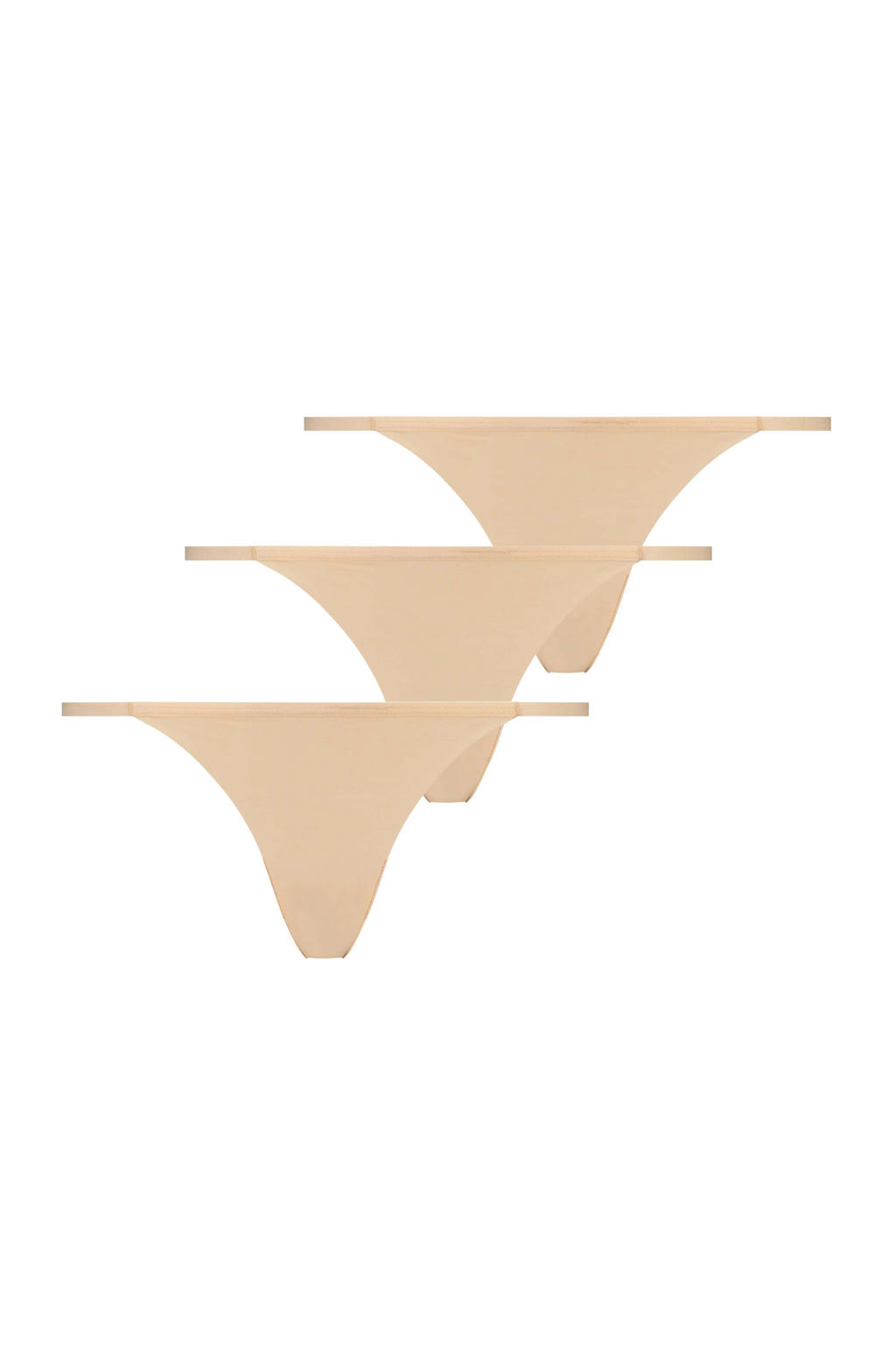 Hunkemöller G-string Invisible (set van 3) beige | wehkamp
