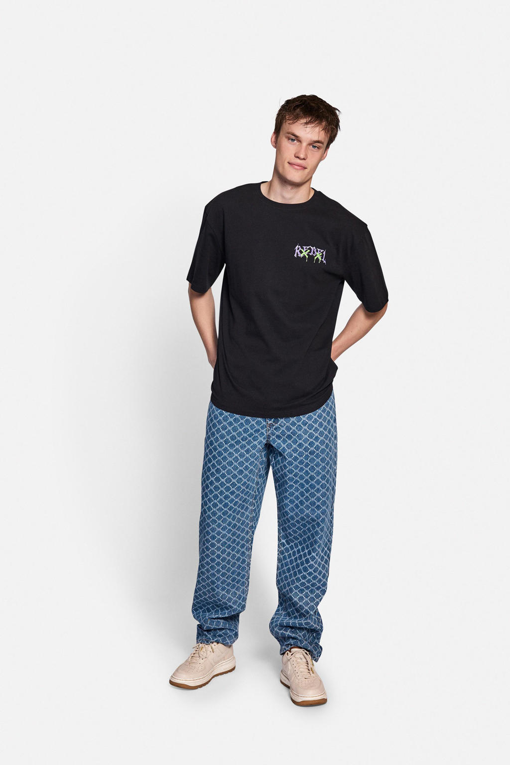 Redefined Rebel T-shirt RRDawson met backprint black | wehkamp