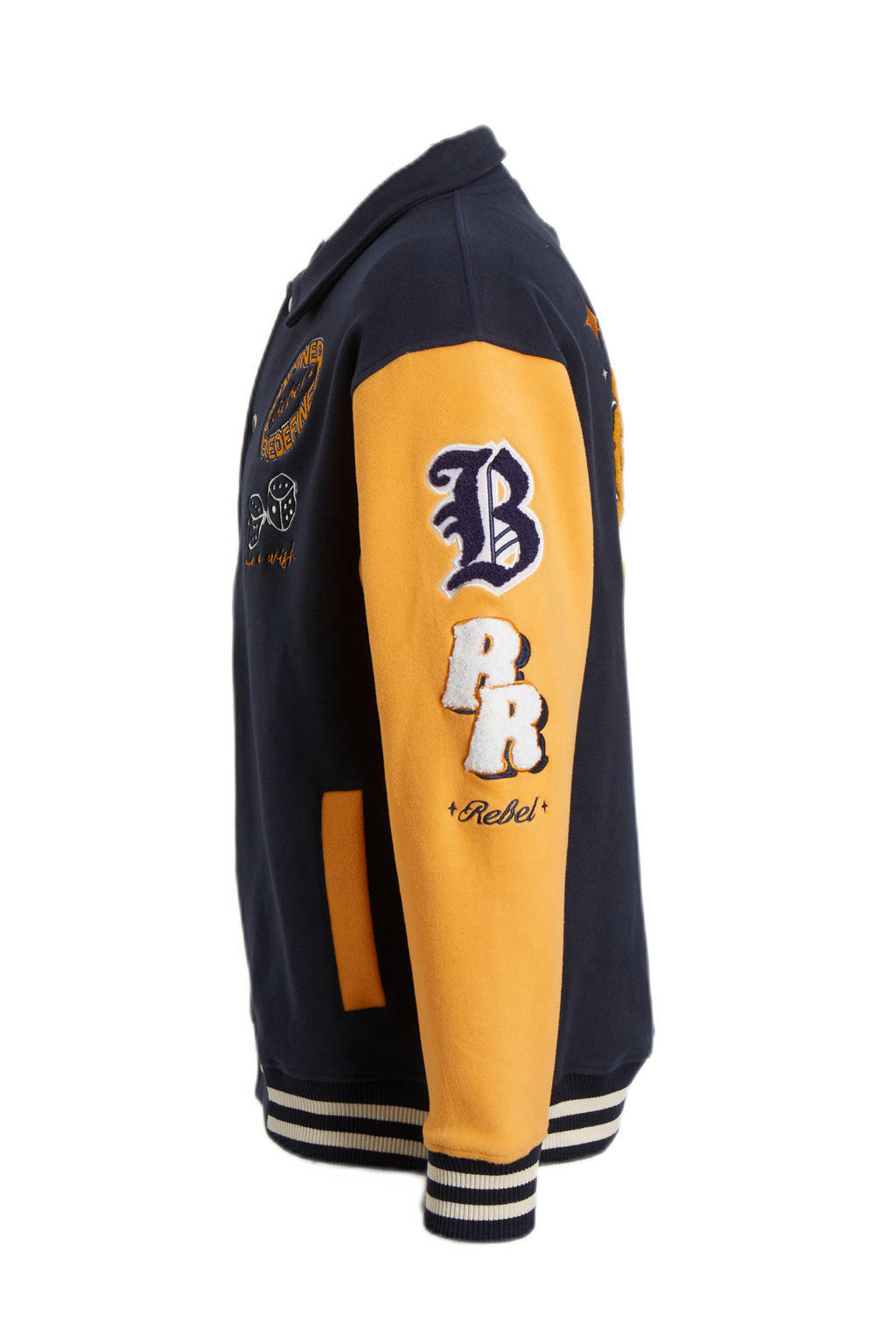 Redefined Rebel bomberjack RRBo met logo en backprint navy blazer | wehkamp