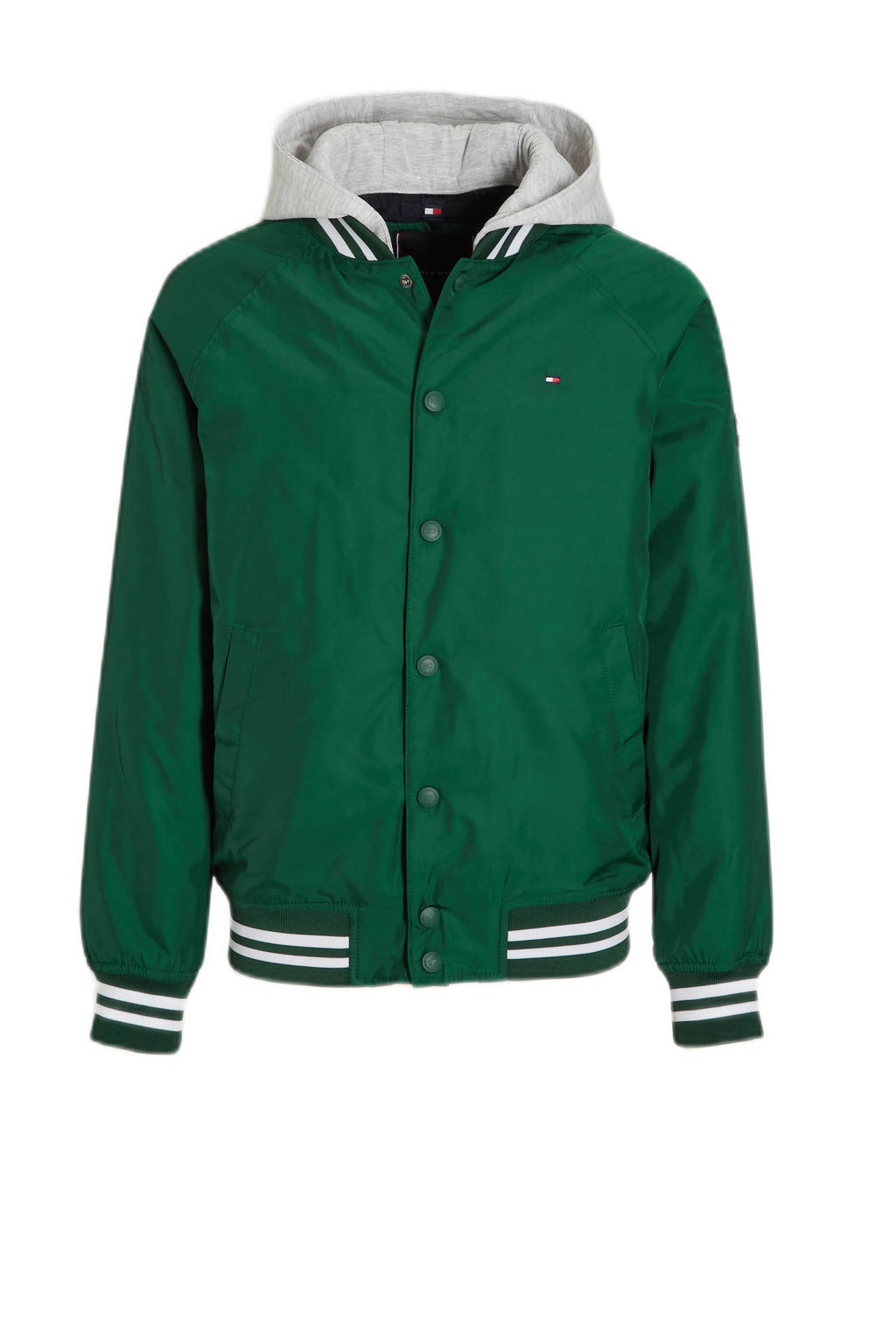 Tommy Hilfiger baseball jacket van polyester groen | wehkamp