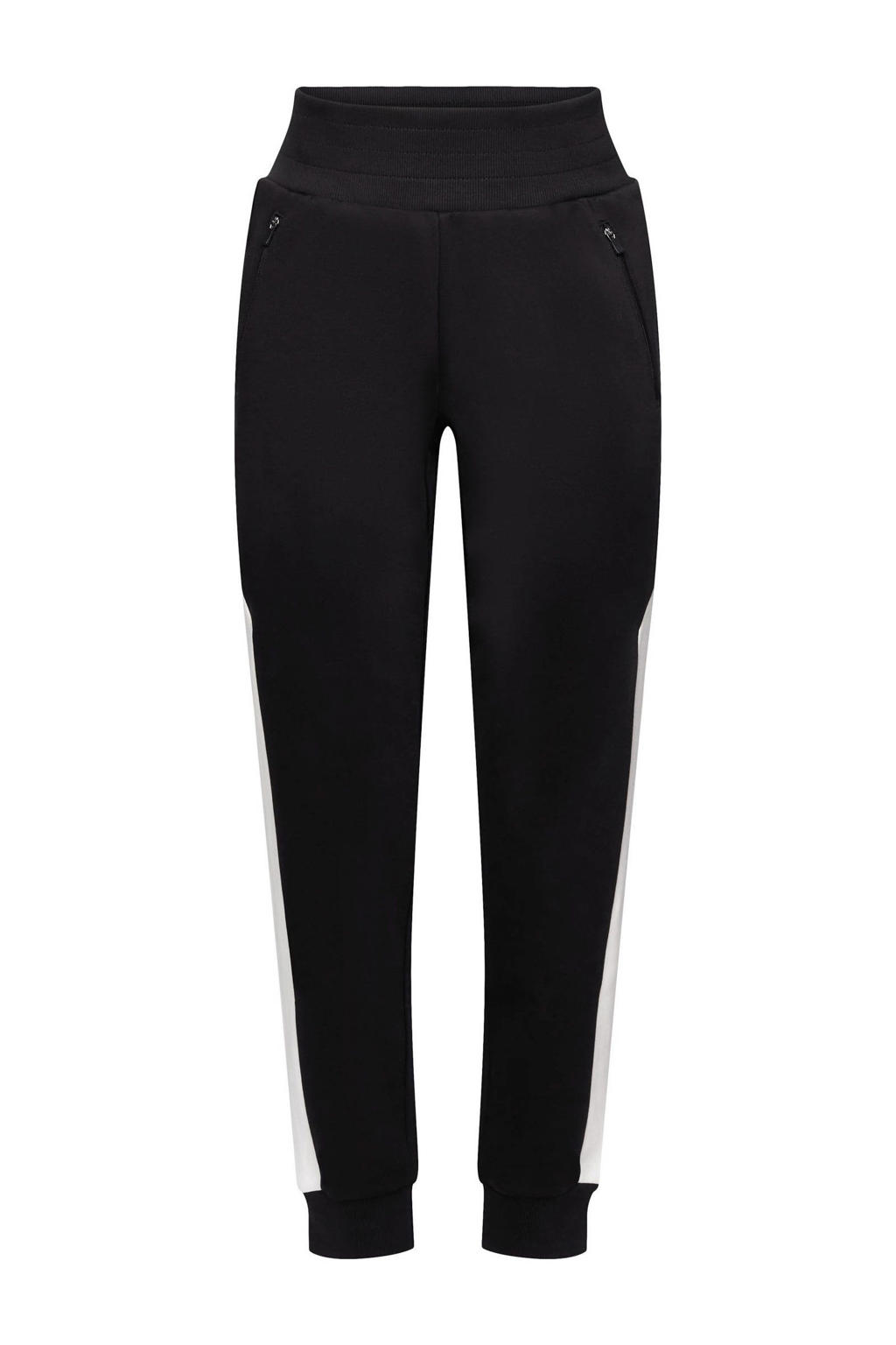 ESPRIT Women Sports joggingbroek zwart/wit | wehkamp
