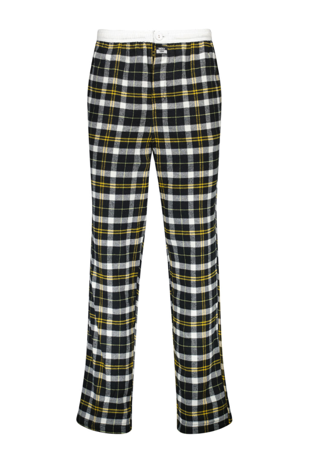 America Today geruite pyjamabroek Lake zwart/geel/wit | wehkamp