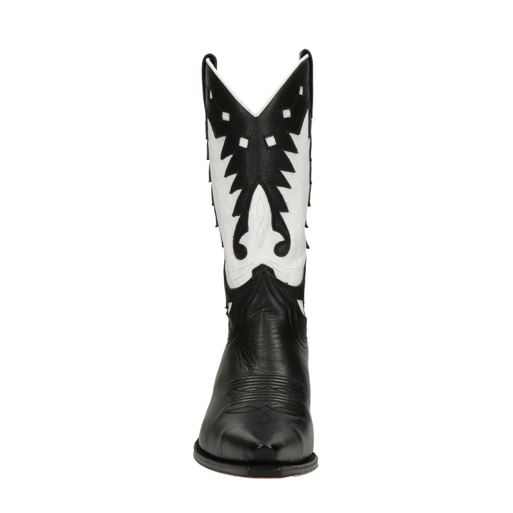Sendra leren cowboylaarzen zwart/wit | wehkamp