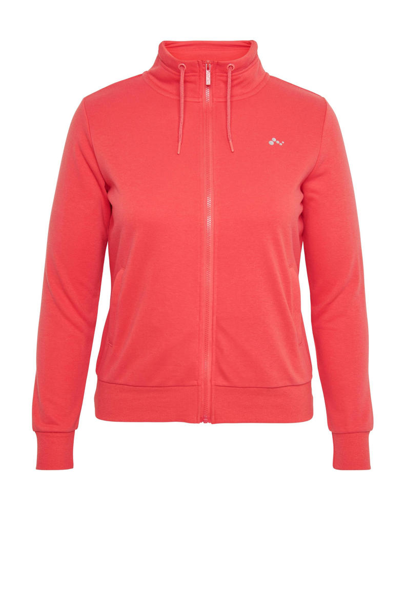 ONLY PLAY CURVY Plus Size sportvest ONPELINA rood | wehkamp