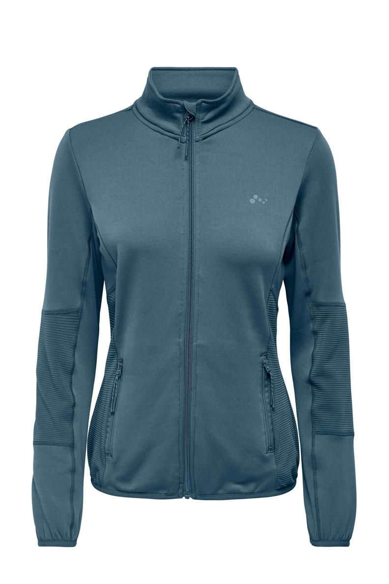 ONLY PLAY sportjack ONPJETTA grijsblauw | wehkamp