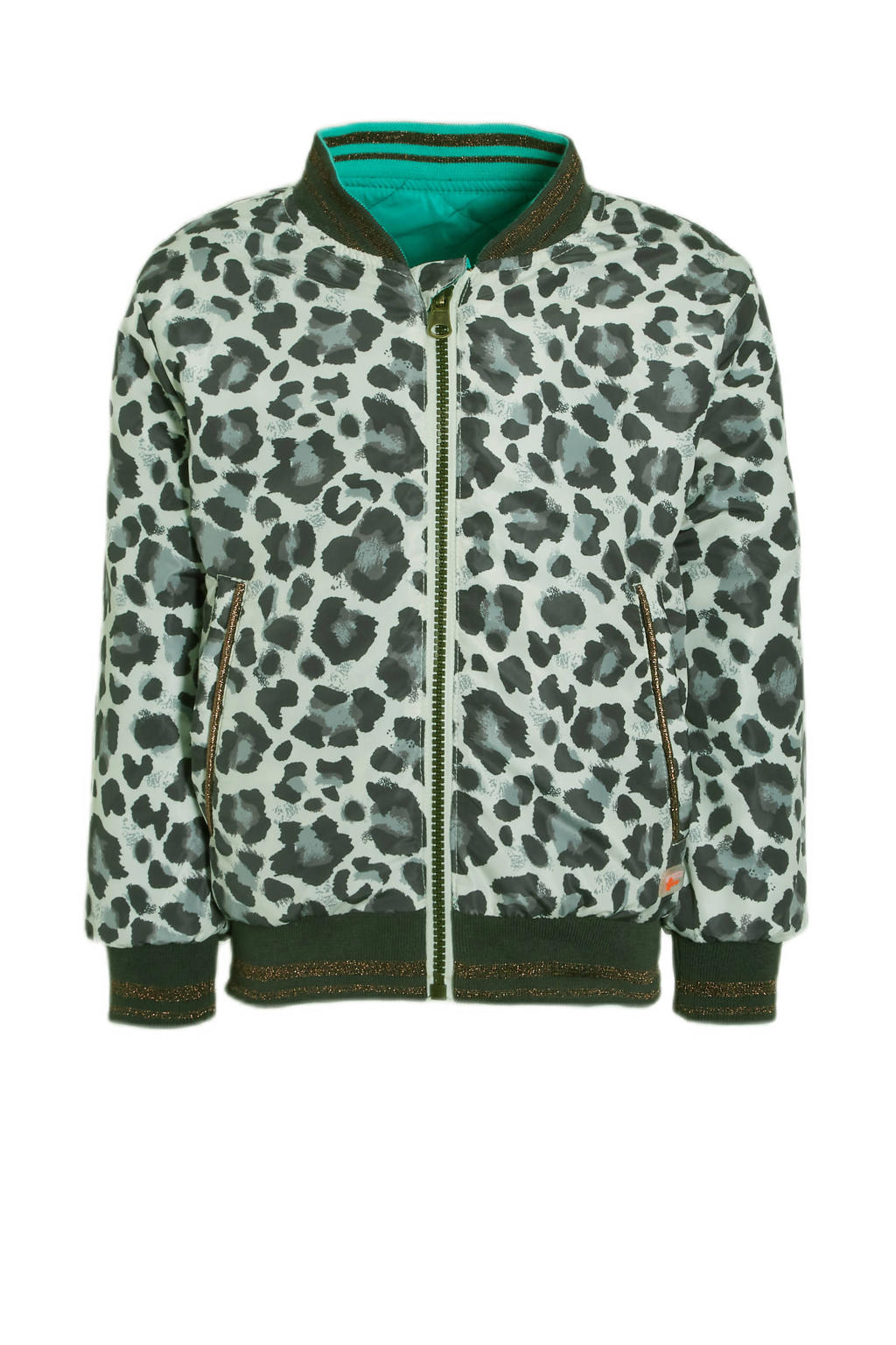 Orange Stars bomberjack zomer Marcella jacket reversible met all over print turquoise | wehkamp